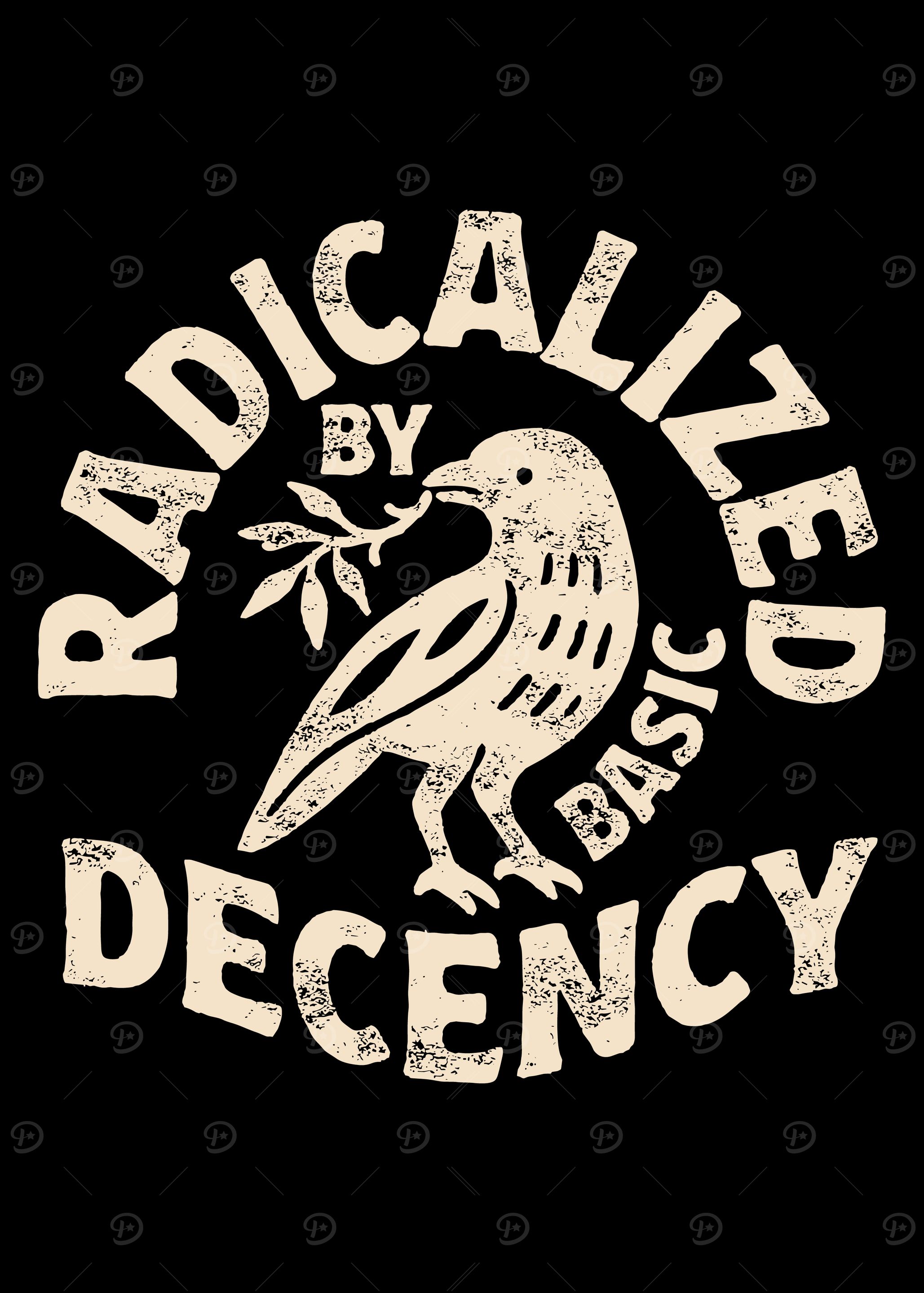 'Radicalized by Basic Decency Graphic' Poster, picture, metal print ...