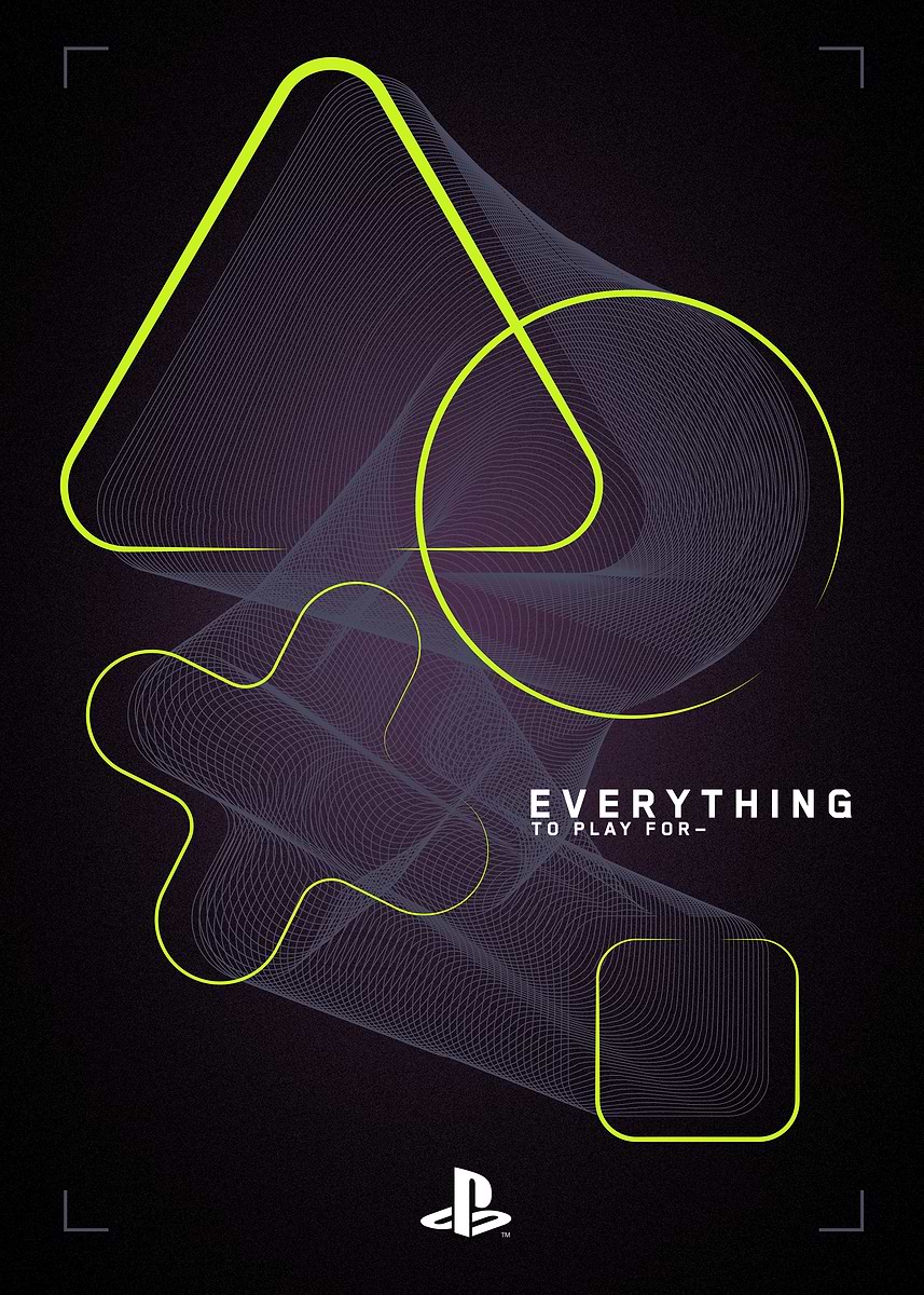 'Everything to Play For: PlayStation Abstract' Poster, picture, metal ...