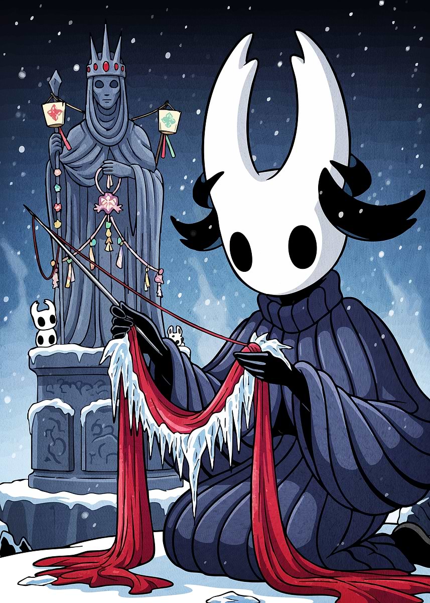 'Hollow Knight Snowy Landscape' Poster, picture, metal print, paint by ...