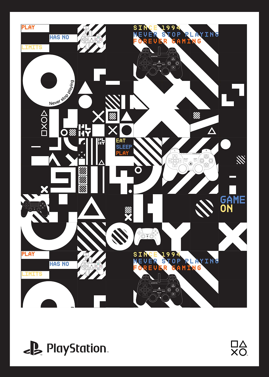 'Iconic PlayStation: Play Has No Limits' Poster, picture, metal print ...