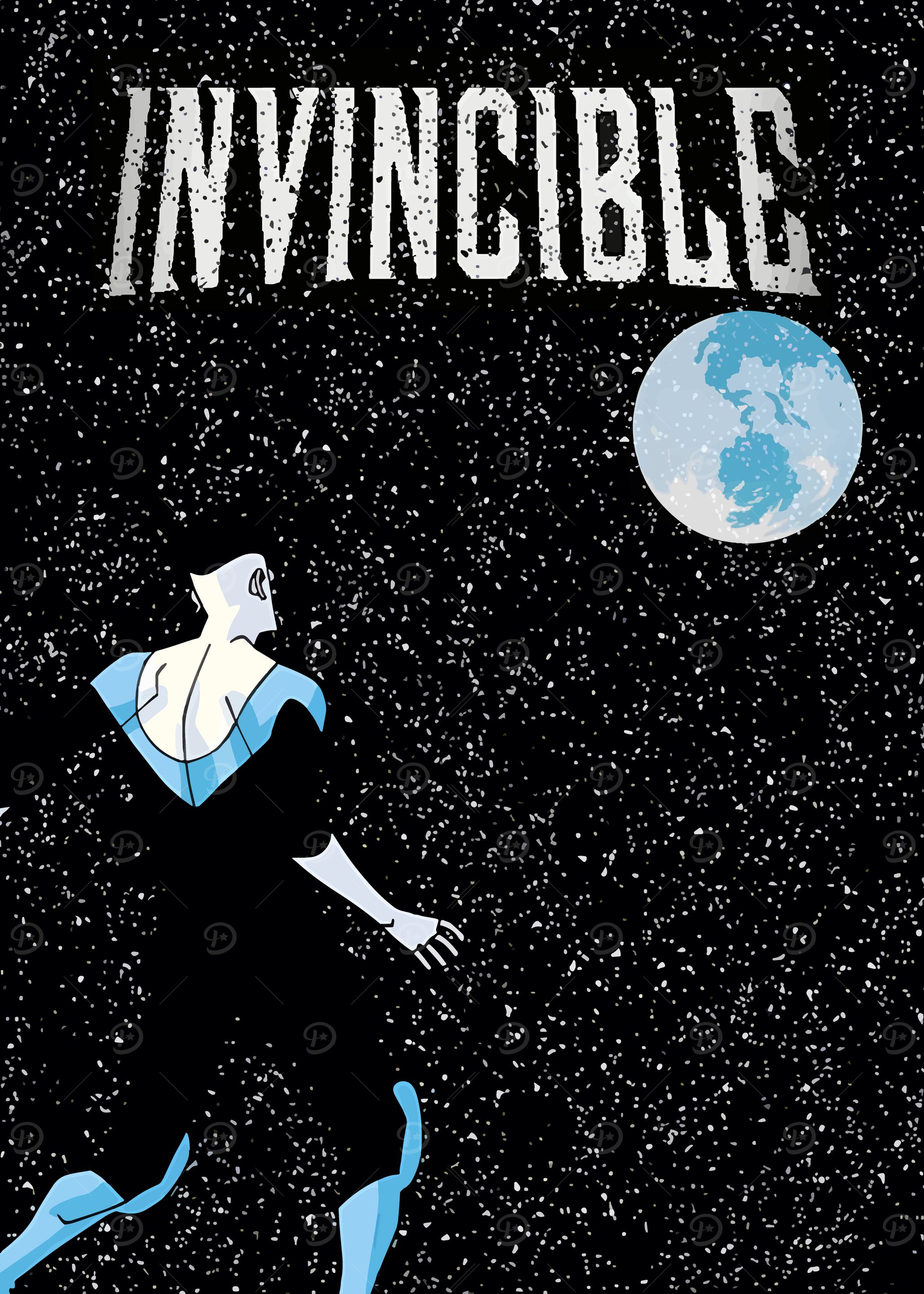 'Invincible in Space Comic Art' Poster, picture, metal print, paint by ...