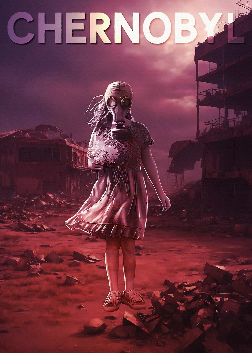'Chernobyl: Girl in Gas Mask' Poster, picture, metal print, paint by ...