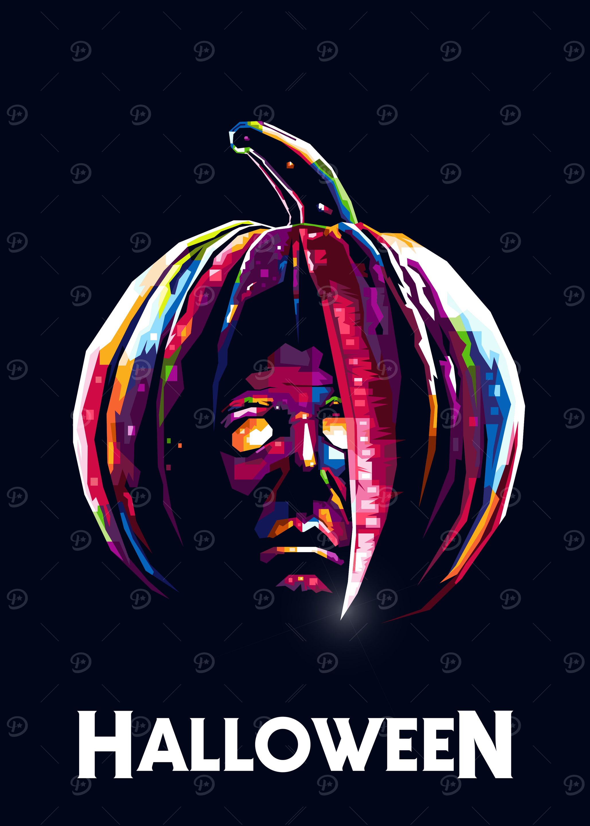 'Halloween Pumpkin ' Poster, picture, metal print, paint by MK STUDIO ...