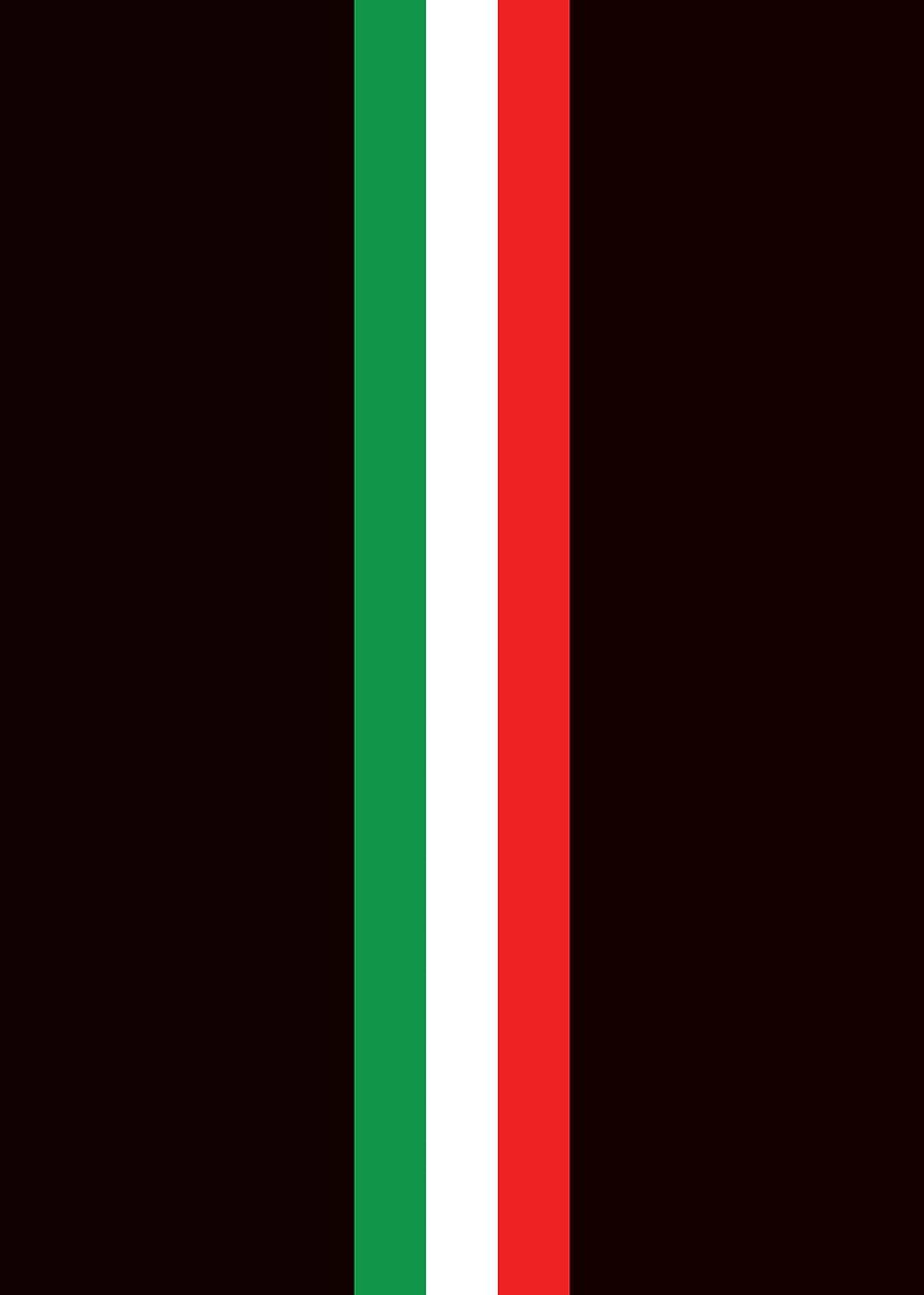 'Italian Flag Stripes on Dark Background' Poster, picture, metal print ...