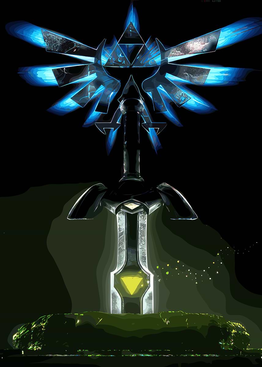 'The Legend of Zelda Master Sword' Poster, picture, metal print, paint ...