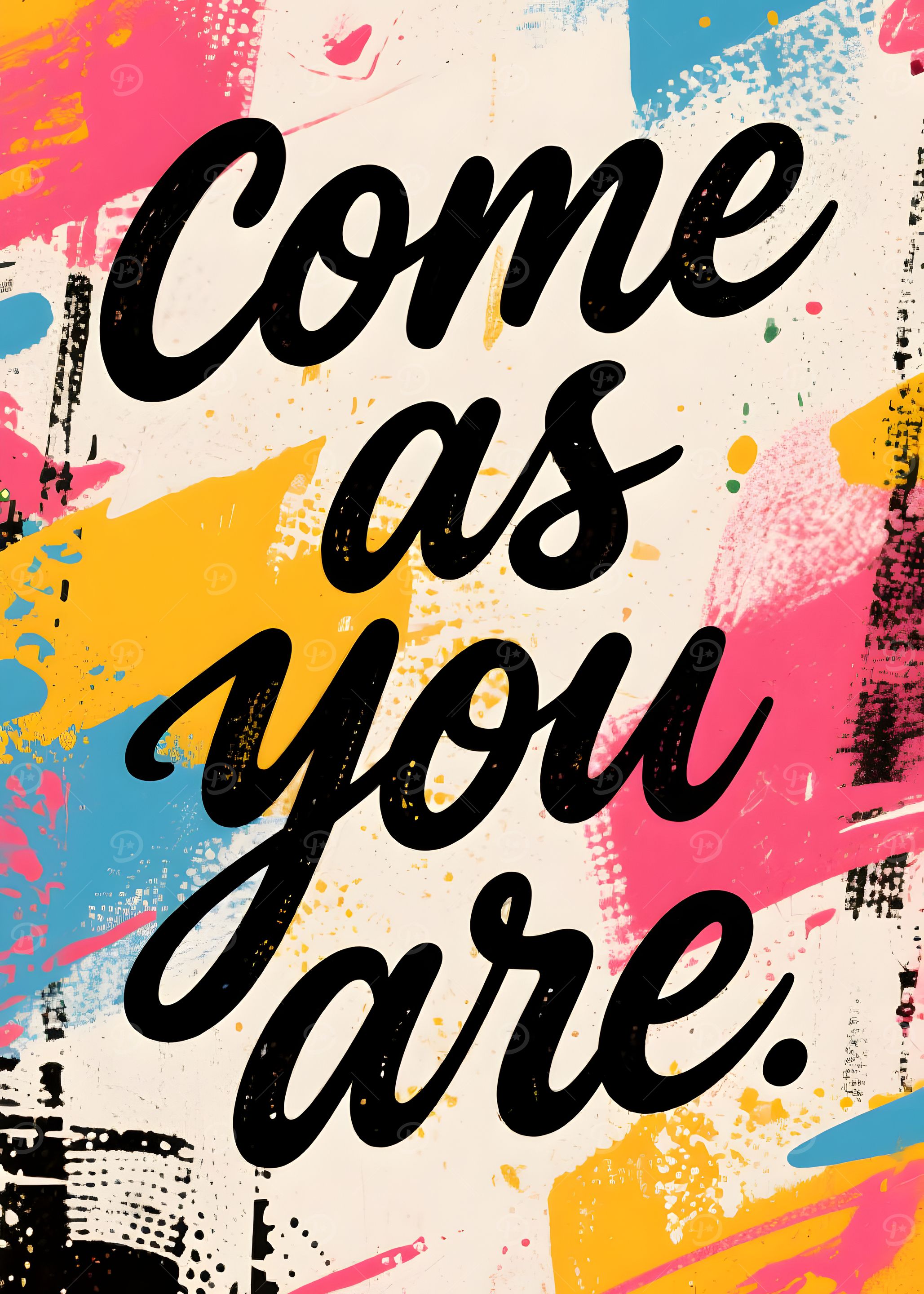 'Nirvana Music Quote Come as you are' Poster, picture, metal print ...