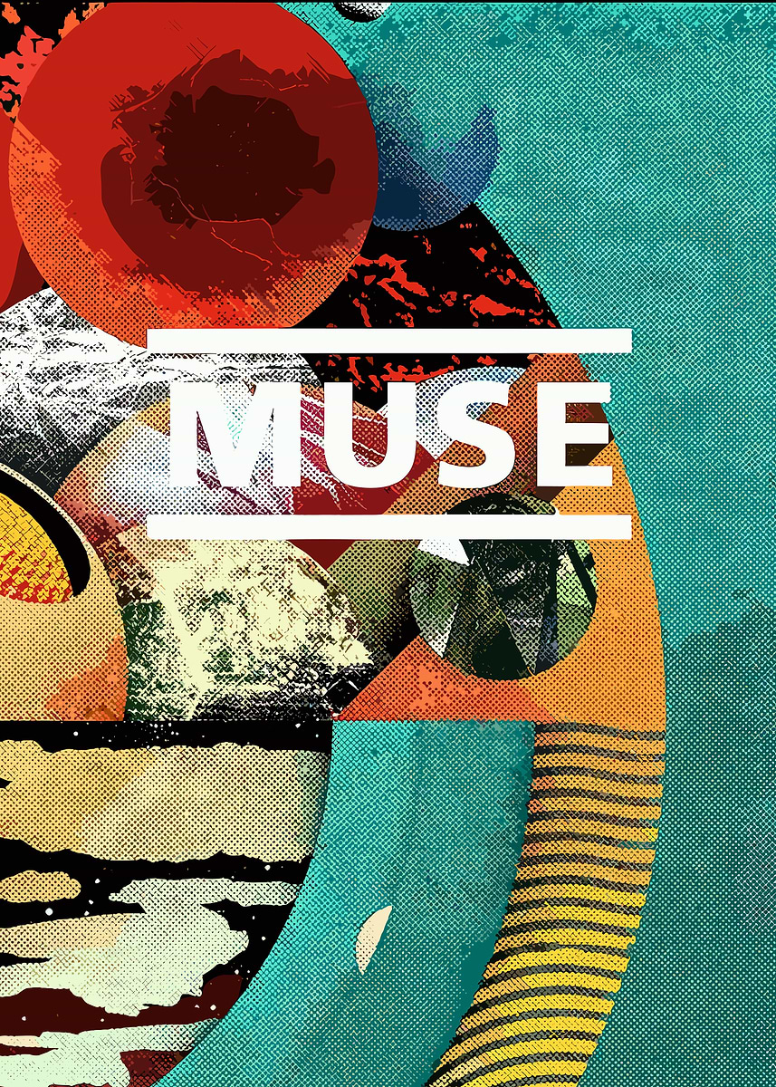 'Abstract Art with the Word MUSE' Poster, picture, metal print, paint ...