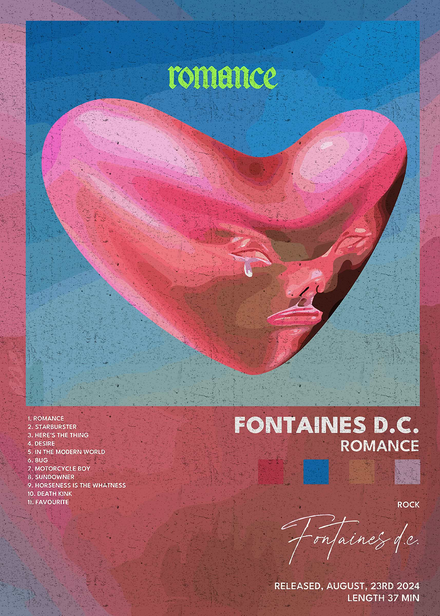 'Fontaines D.C. - Romance Album Cover' Poster, picture, metal print ...