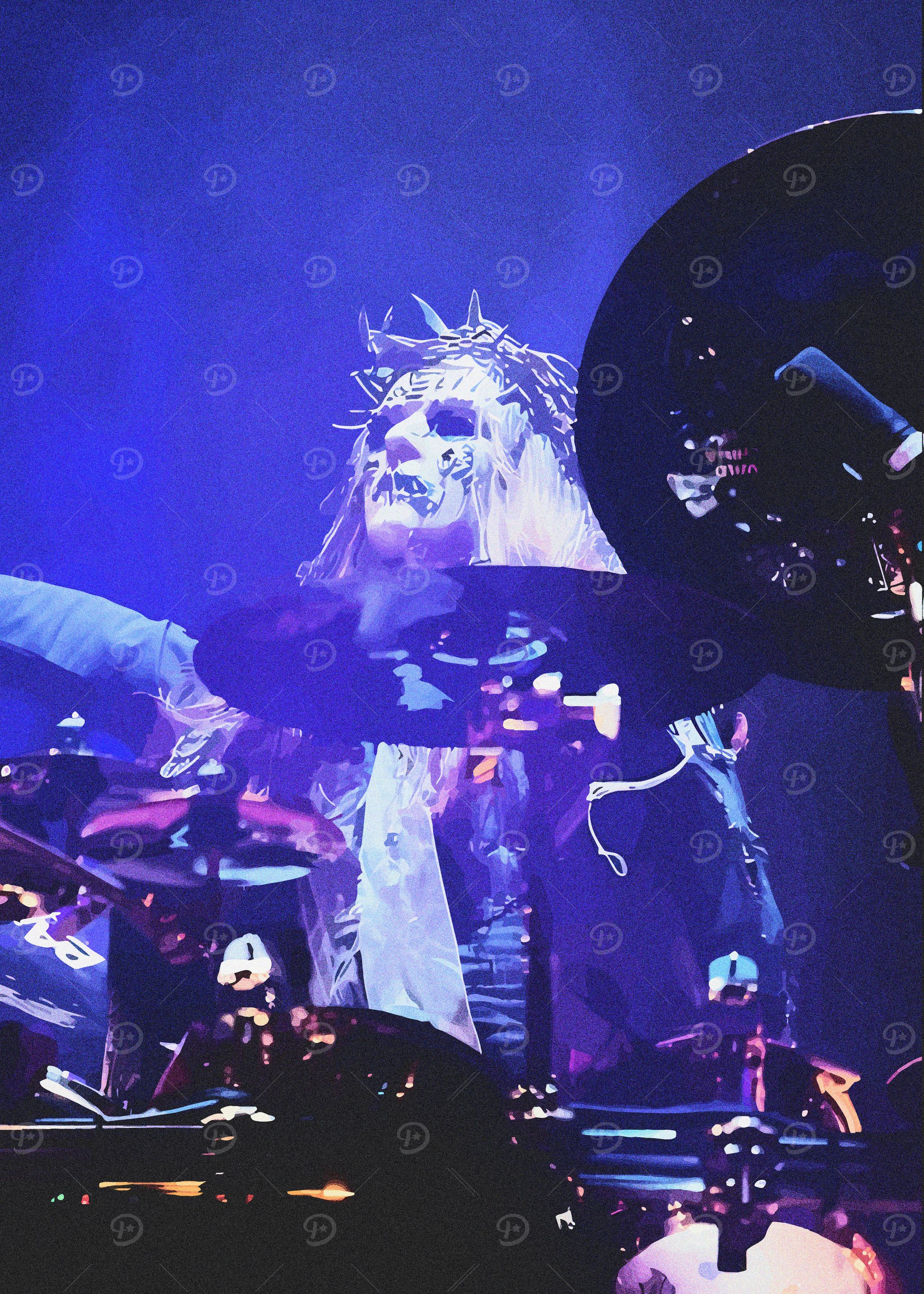 'Slipknot drummer joey jordison' Poster, picture, metal print, paint by ...