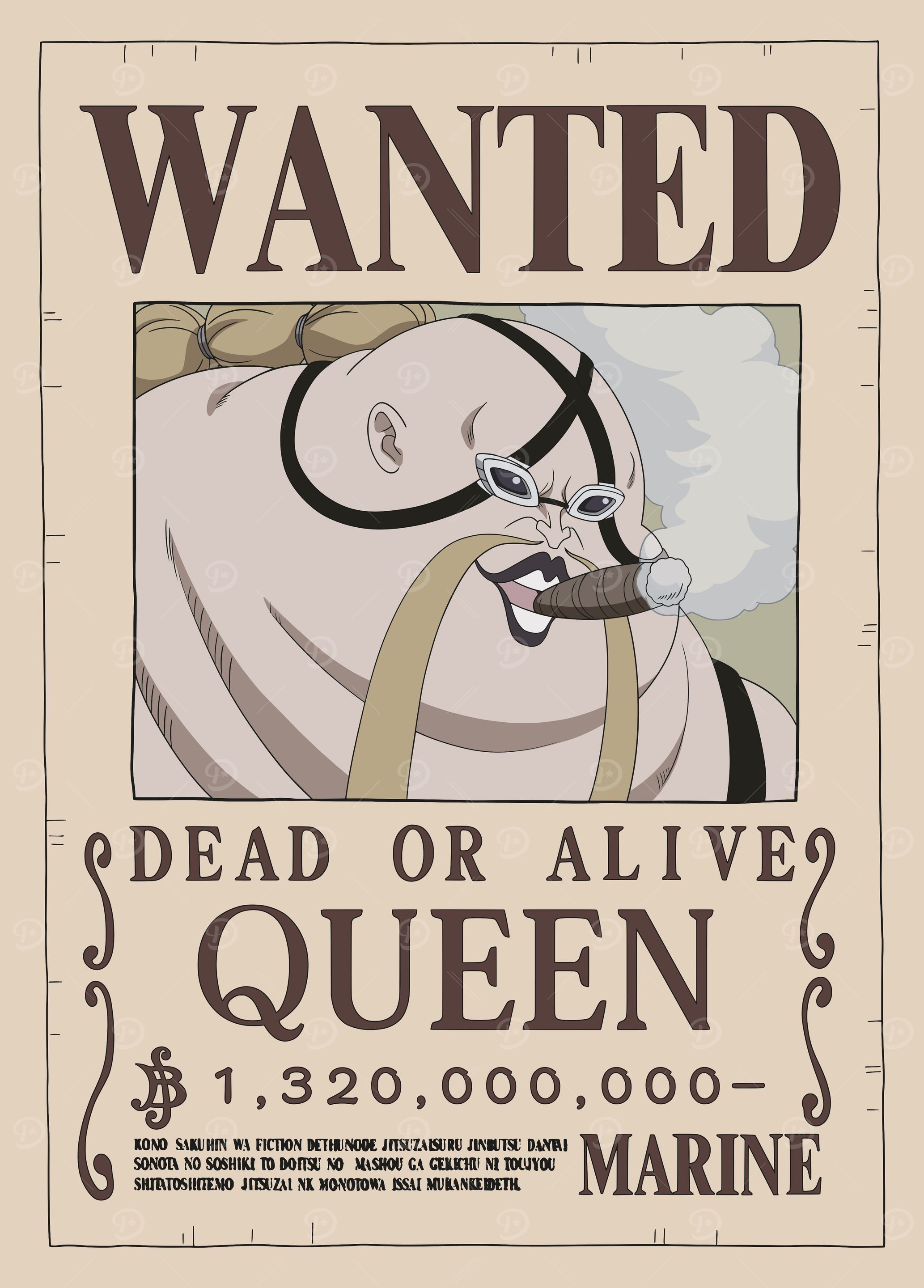 'Queen Wanted' Poster, picture, metal print, paint by One Piece | Displate