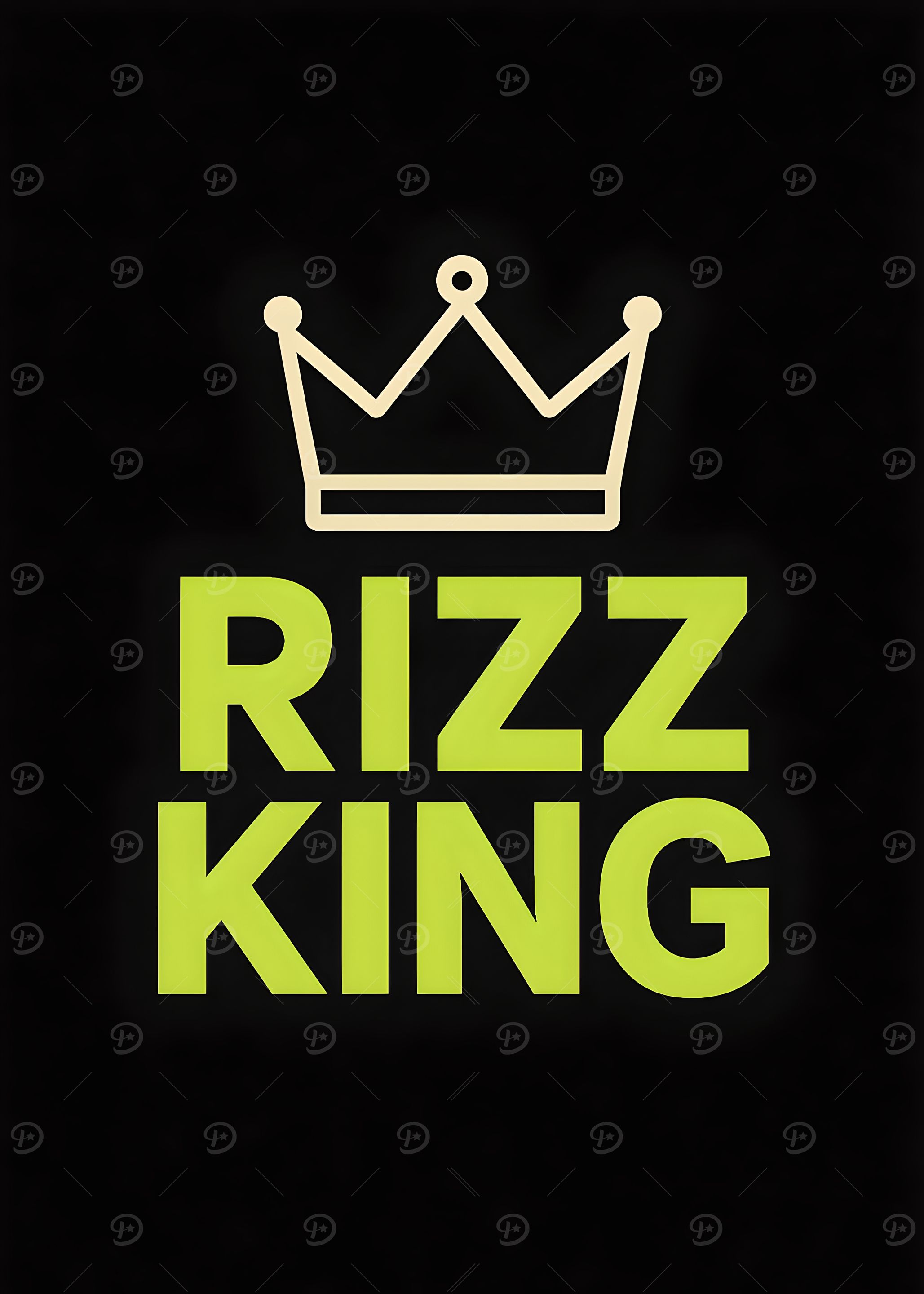 'Rizz King Funny Meme' Poster, picture, metal print, paint by ...