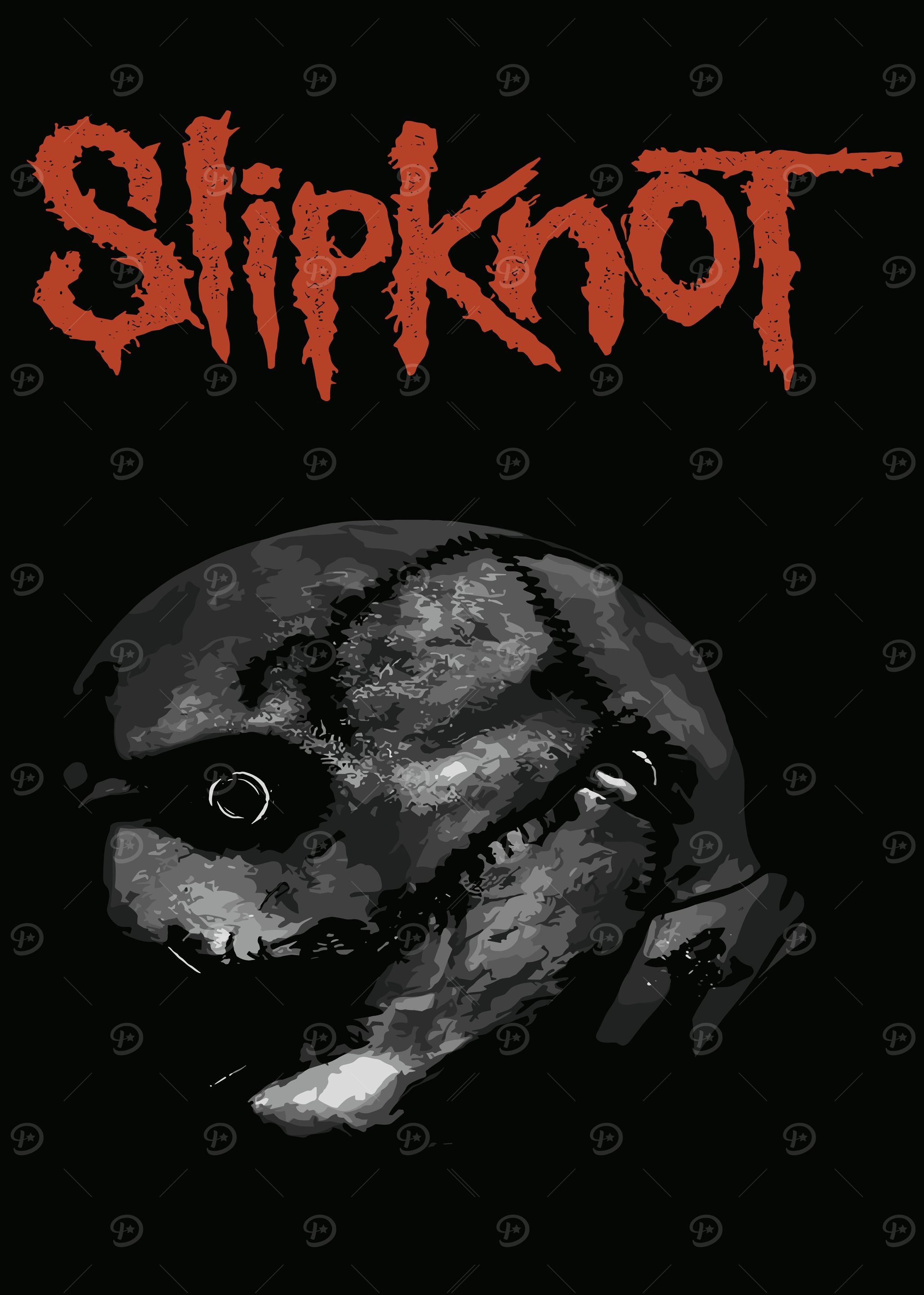 'Slipknot Mask Graphic Art' Poster, picture, metal print, paint by ...