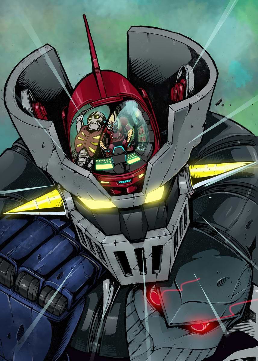 'Mazinger Z Robot Anime Illustration' Poster, picture, metal print ...
