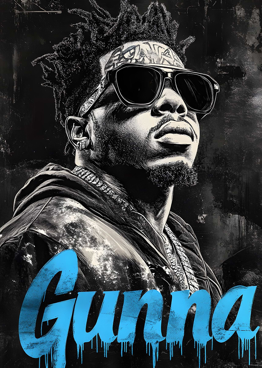 'Gunna A rapper legend 1' Poster, picture, metal print, paint by ...