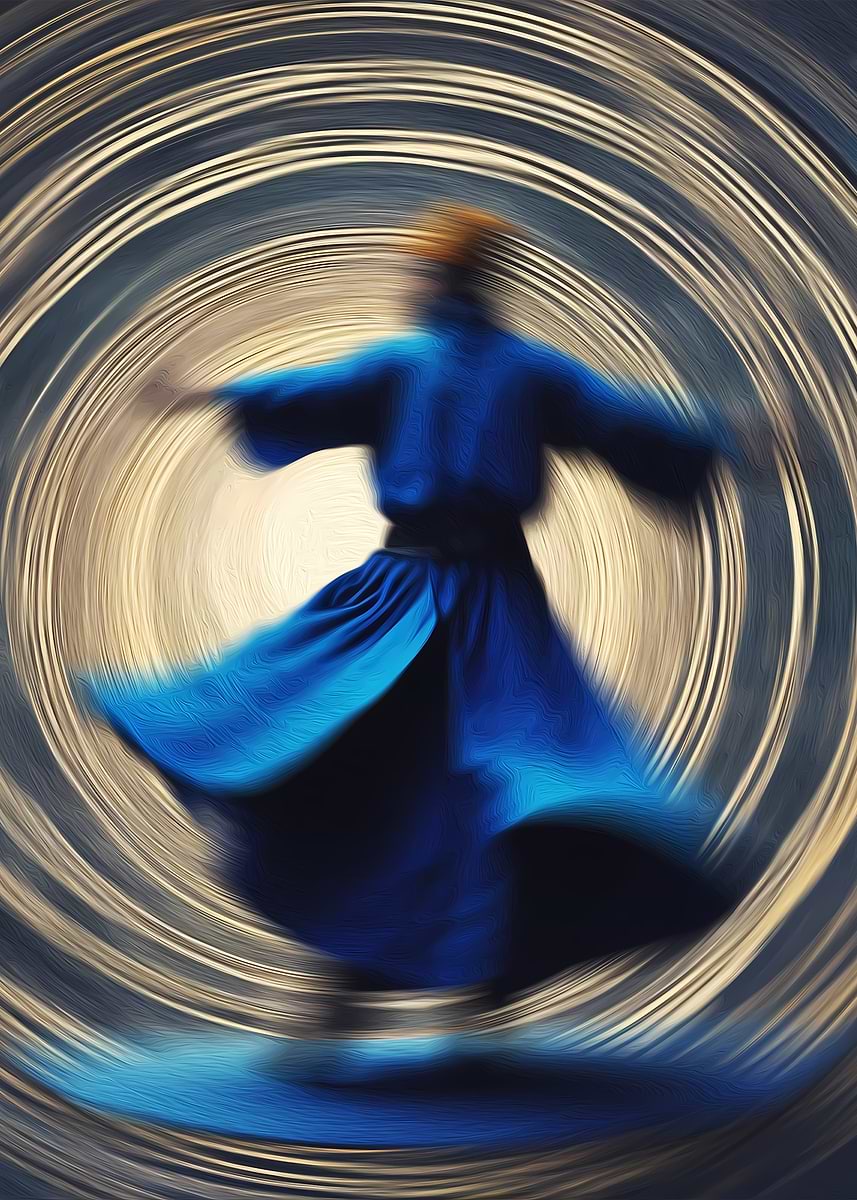 'Whirling Dervish in Motion' Poster, picture, metal print, paint by ...