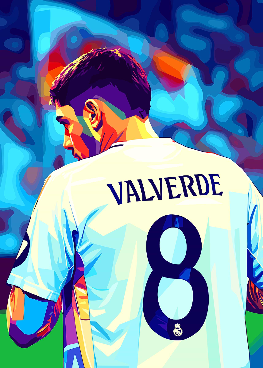 'Federico Valverde wpap Art' Poster, picture, metal print, paint by ...