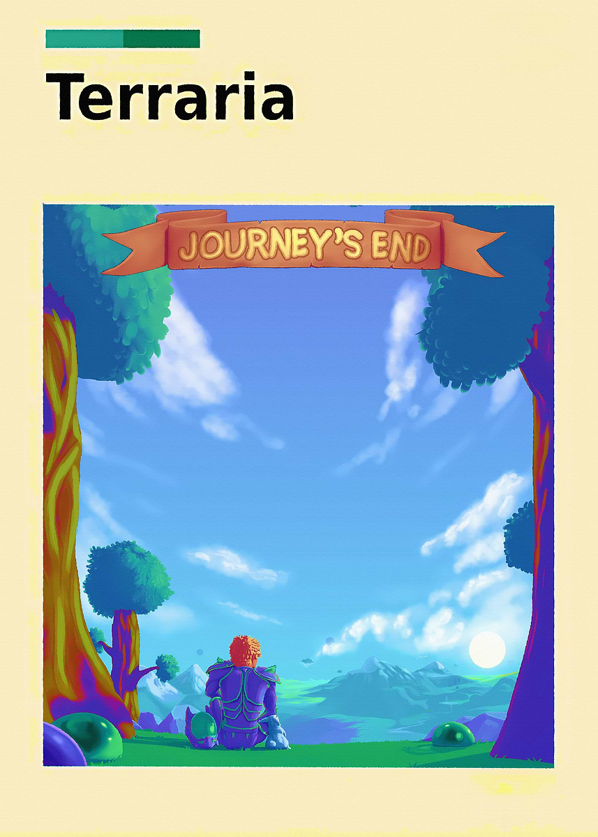 'Terraria Journey's End Landscape' Poster, picture, metal print, paint ...