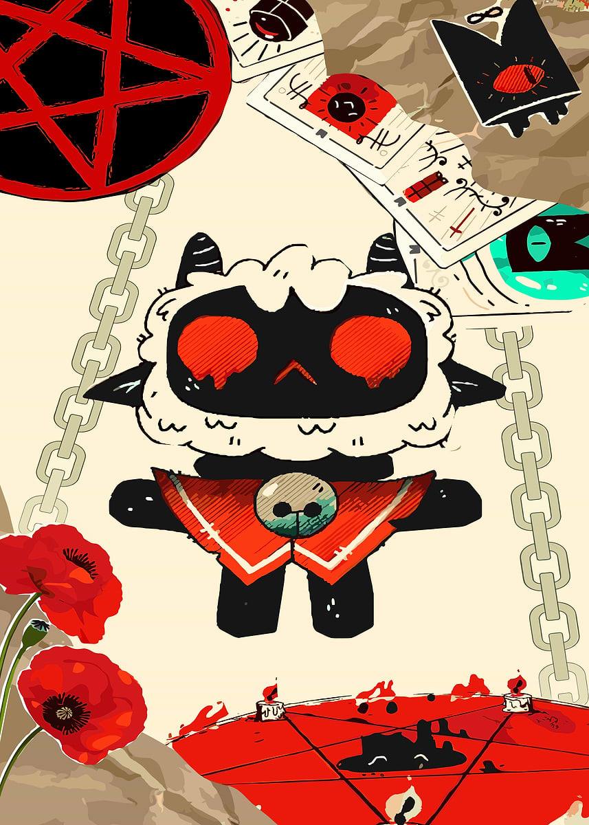 'Cult of the Lamb Fan Art' Poster, picture, metal print, paint by ...
