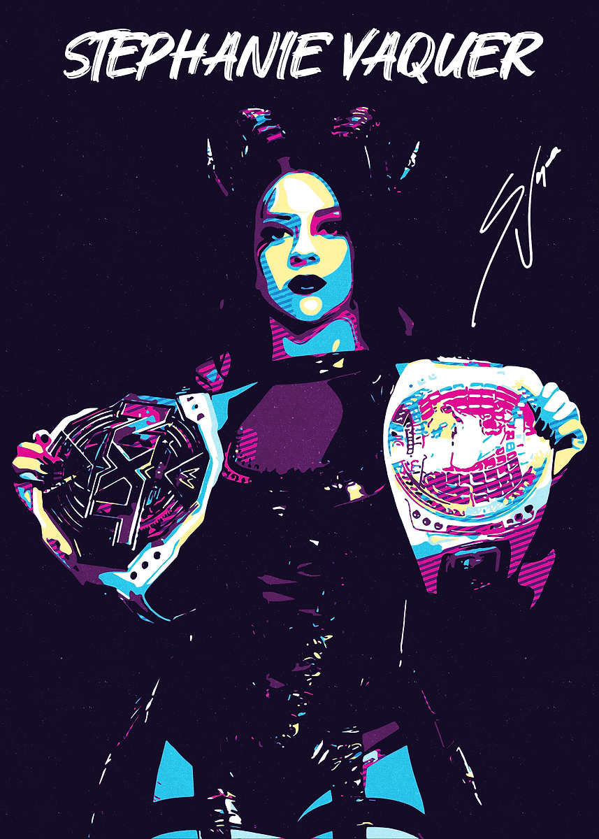 'Stephanie Vaquer Wrestling Champion Pop Art' Poster, picture, metal ...