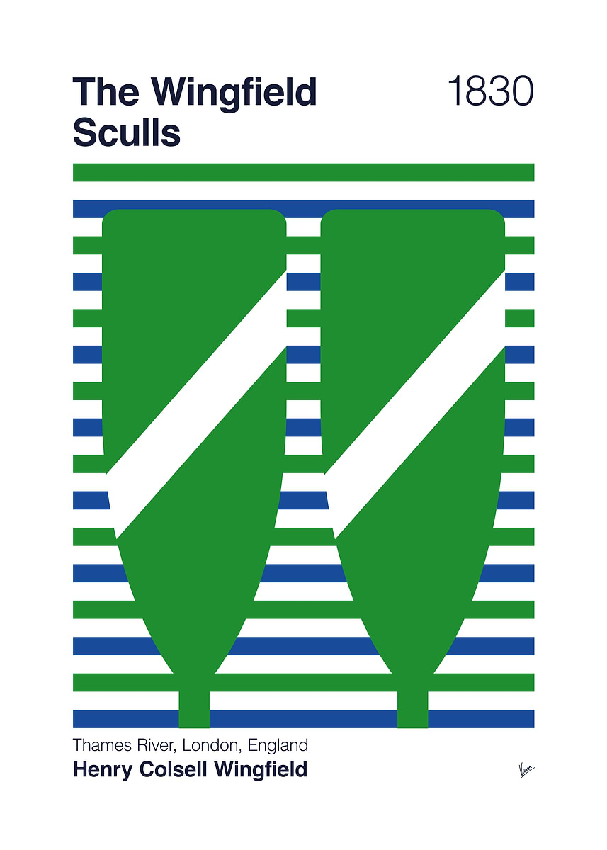 '1830 Wingfield Sculls' Poster, picture, metal print, paint by ...
