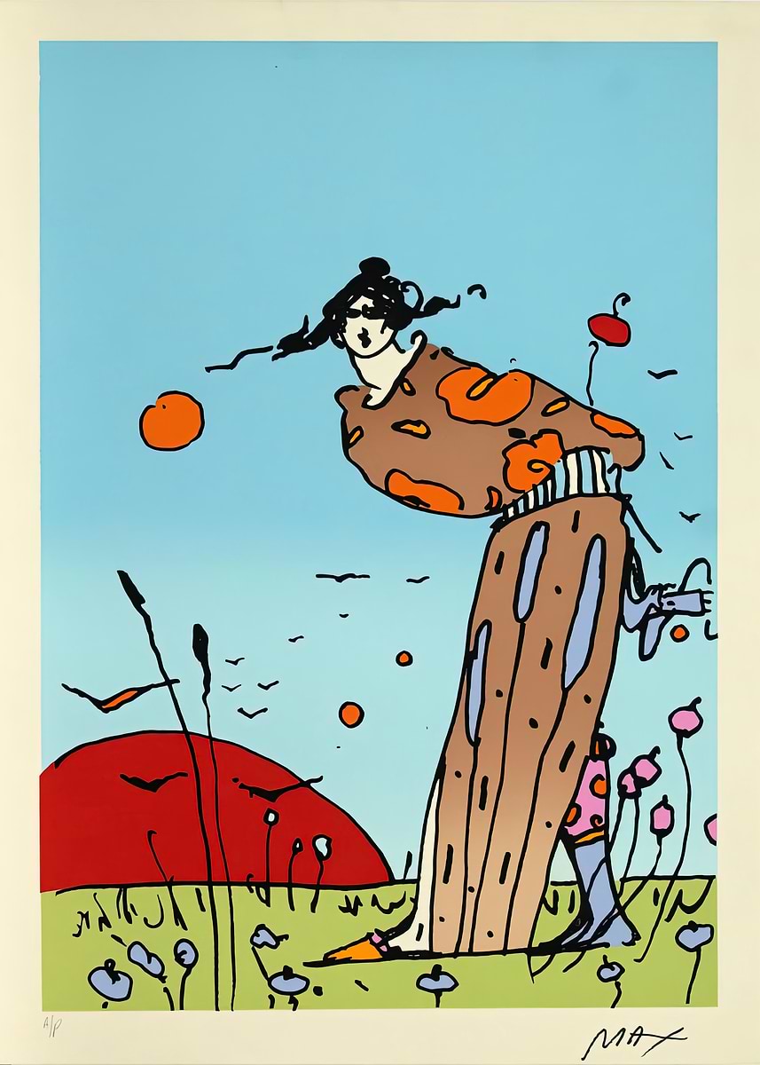 'Peter Max Inspired Landscape Illustration' Poster, picture, metal ...