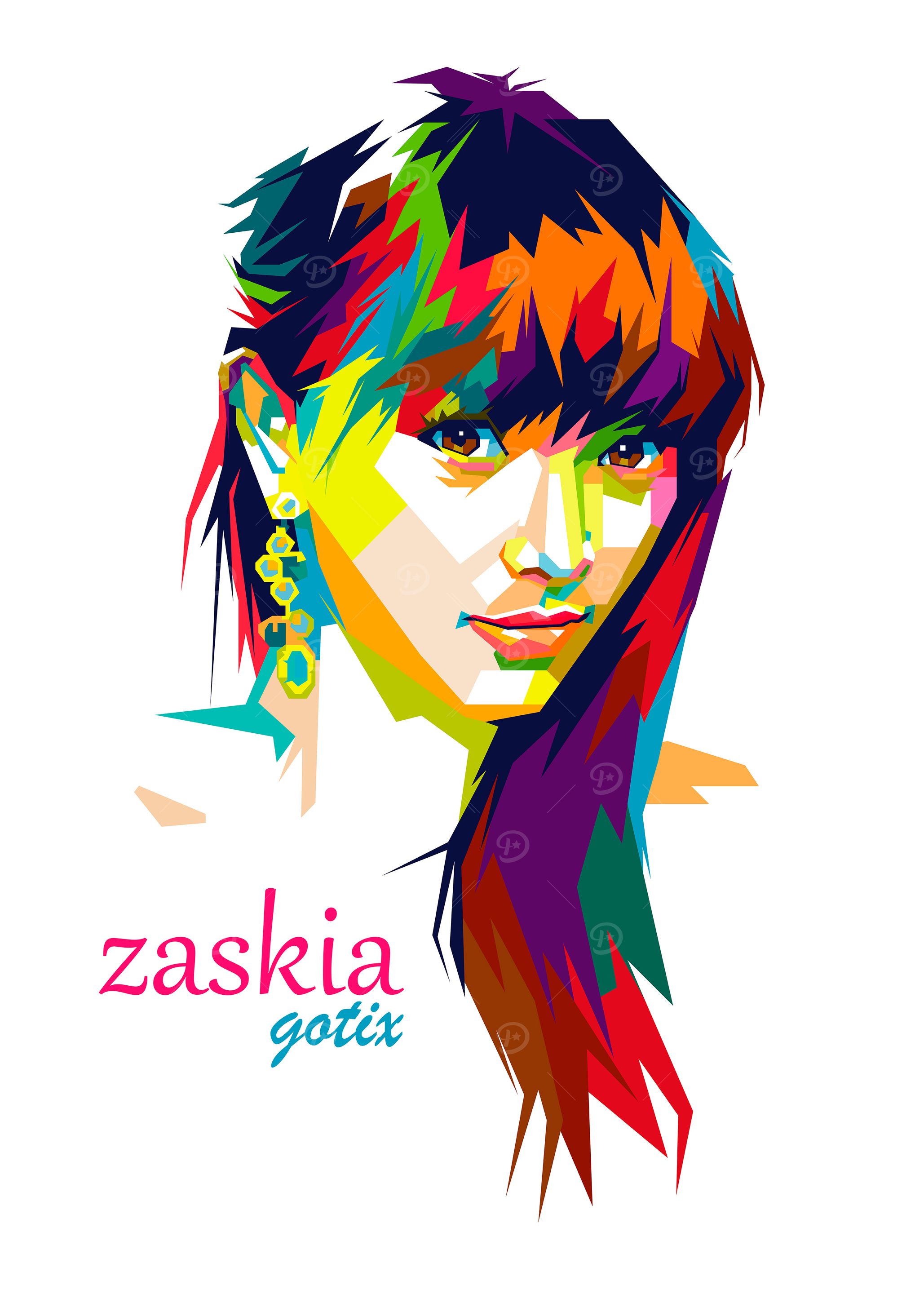 'Zaskia Gotix Pop Art Portrait' Poster, picture, metal print, paint by ...
