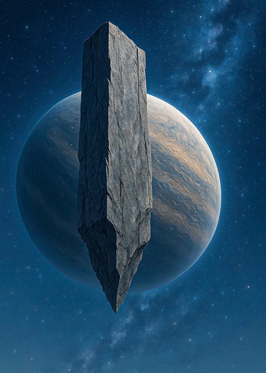 'Fantasy Monolith in Space' Poster, picture, metal print, paint by ...