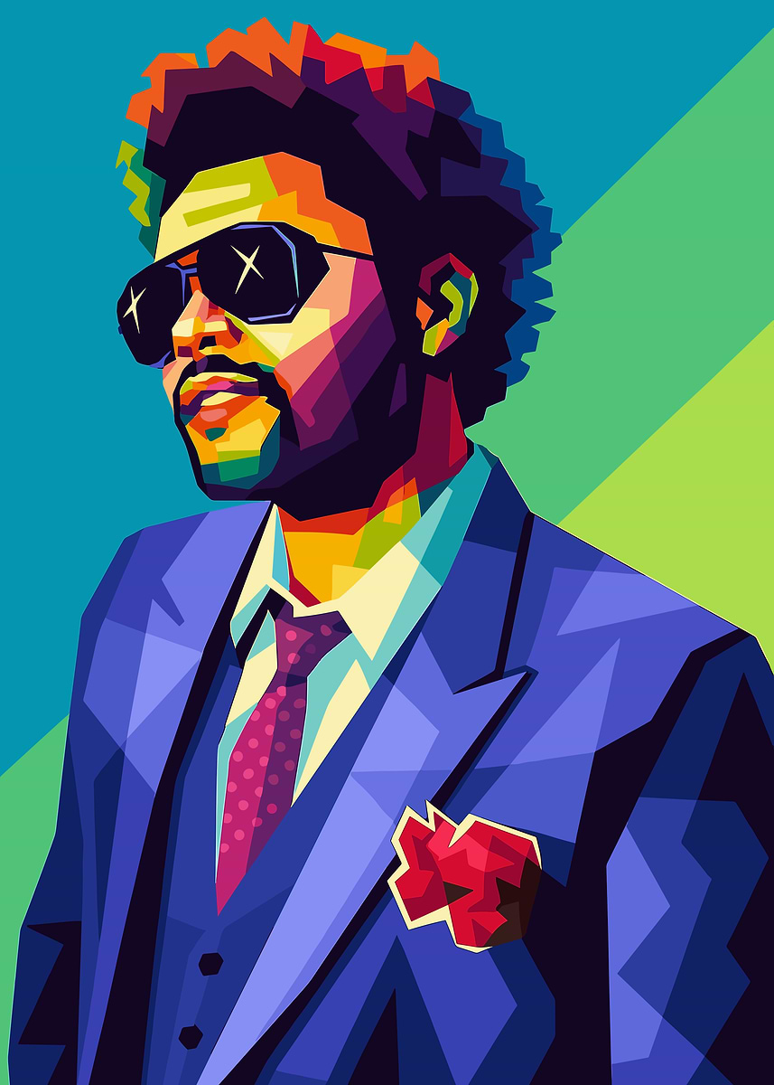 'The Weeknd Pop Art Portrait' Poster, picture, metal print, paint by ...