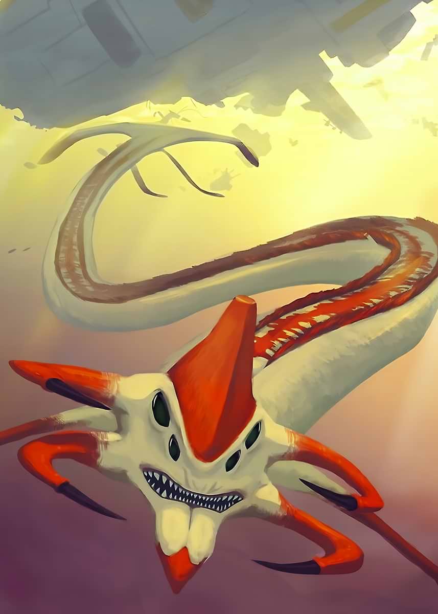 'subnautica Predator in the Sky' Poster, picture, metal print, paint by ...