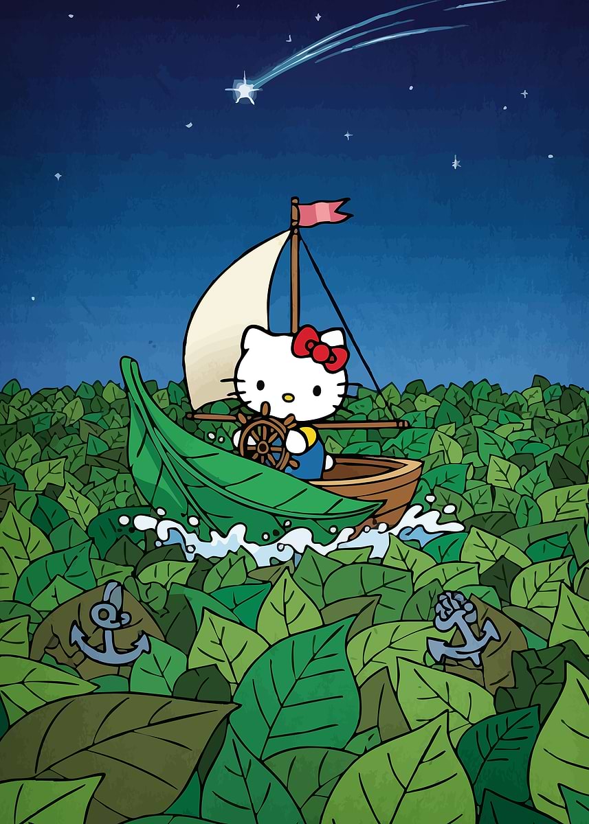 'Hello Kitty Sailing Adventure' Poster, picture, metal print, paint by ...