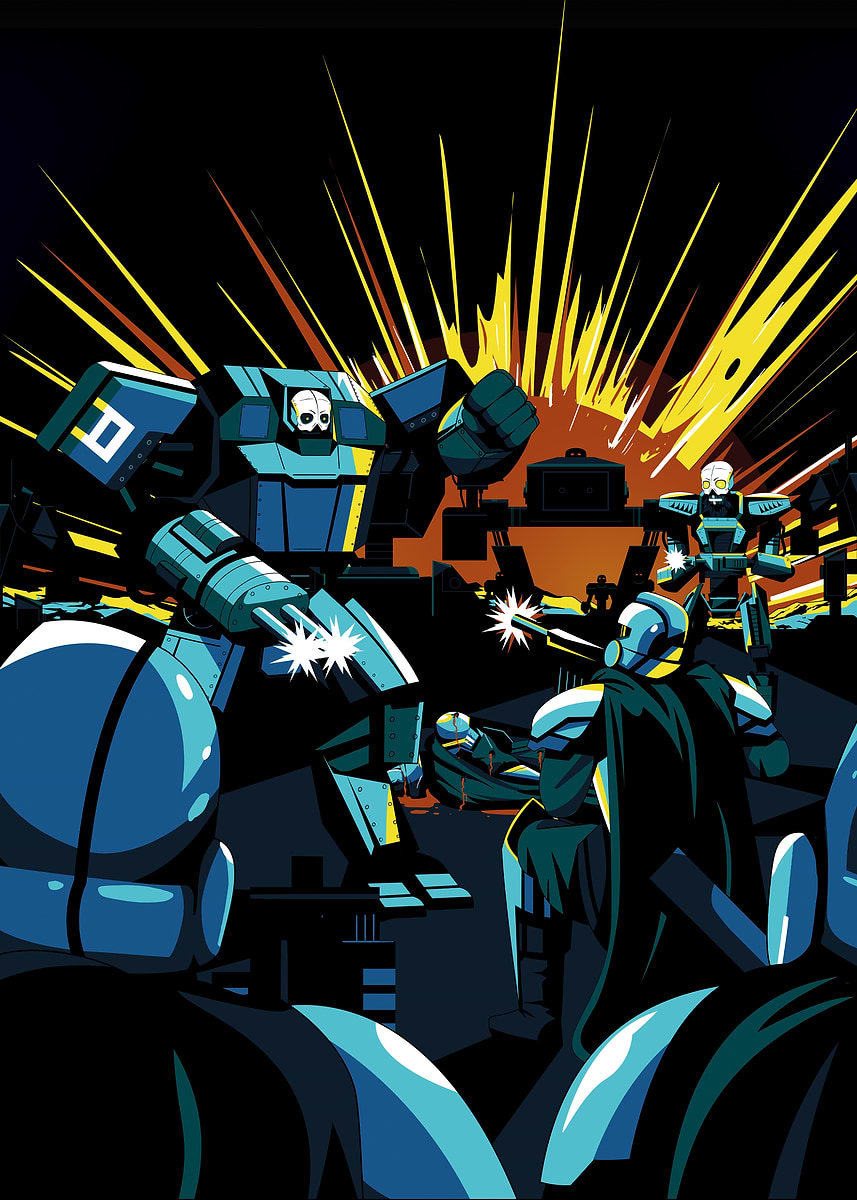 'Automaton Onslaught: Helldivers Under Fire' Poster, picture, metal ...