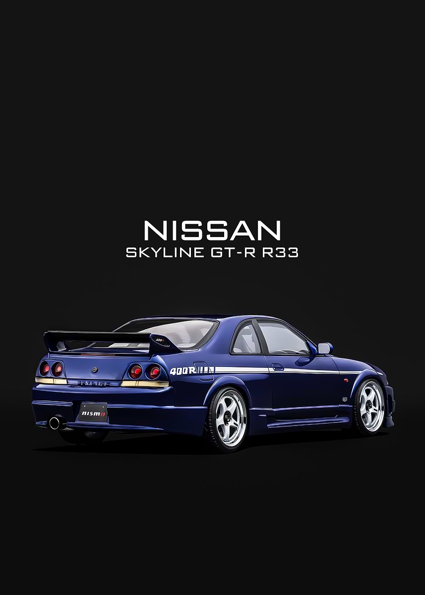 'Nissan Skyline GT-R R33' Poster, picture, metal print, paint by MAD ...