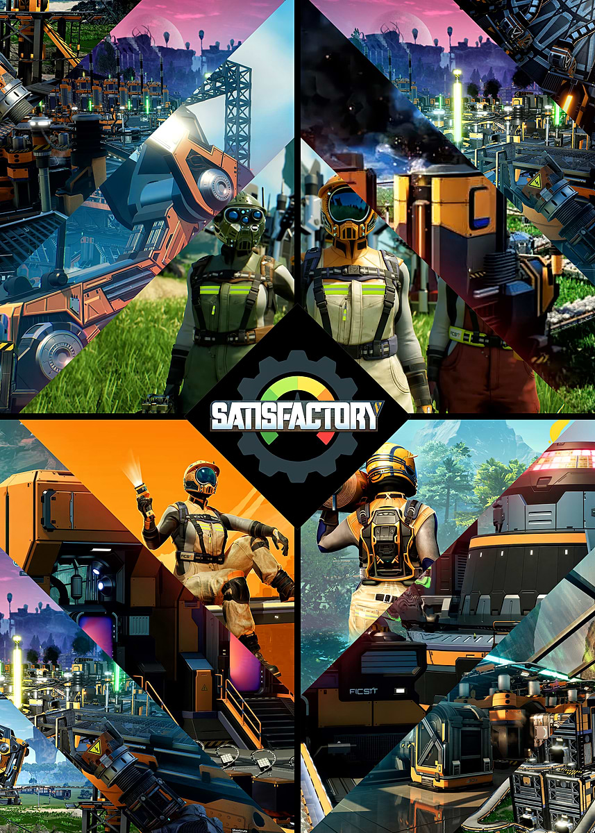 'Satisfactory Game Cover Art' Poster, picture, metal print, paint by to ...