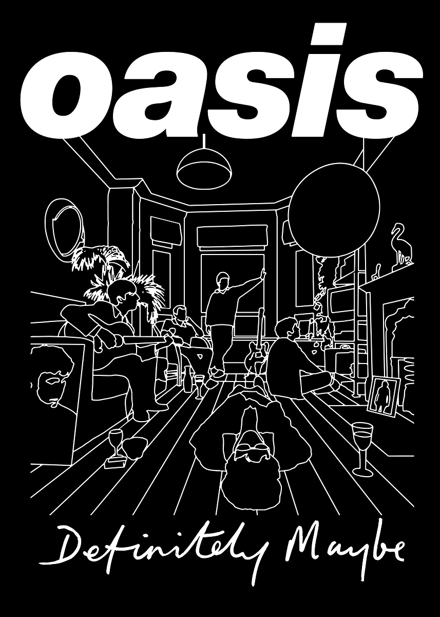 'Oasis Definitely Maybe Album Cover Art' Poster, picture, metal print ...