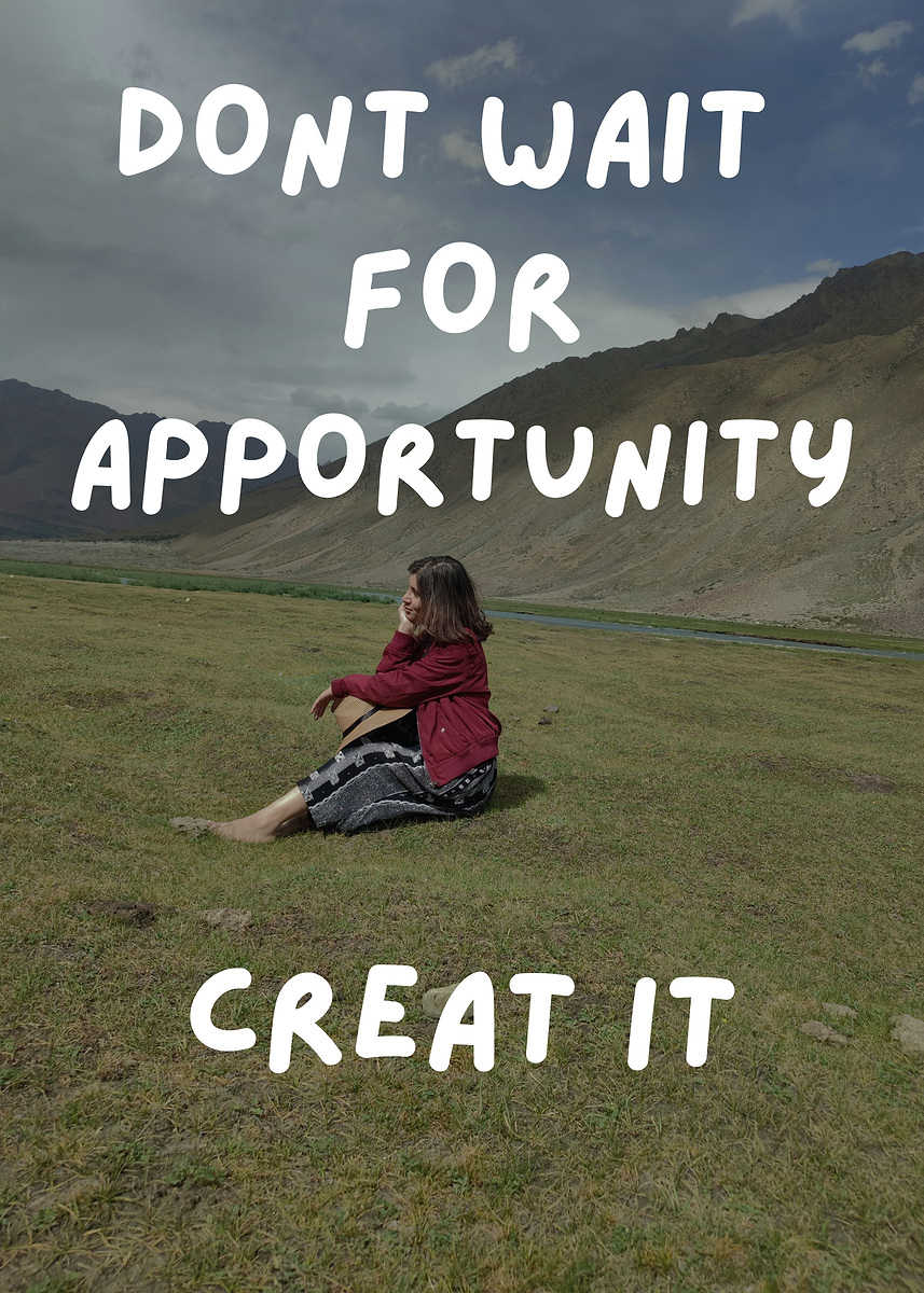 'Inspirational Landscape with Text Overlay' Poster, picture, metal ...