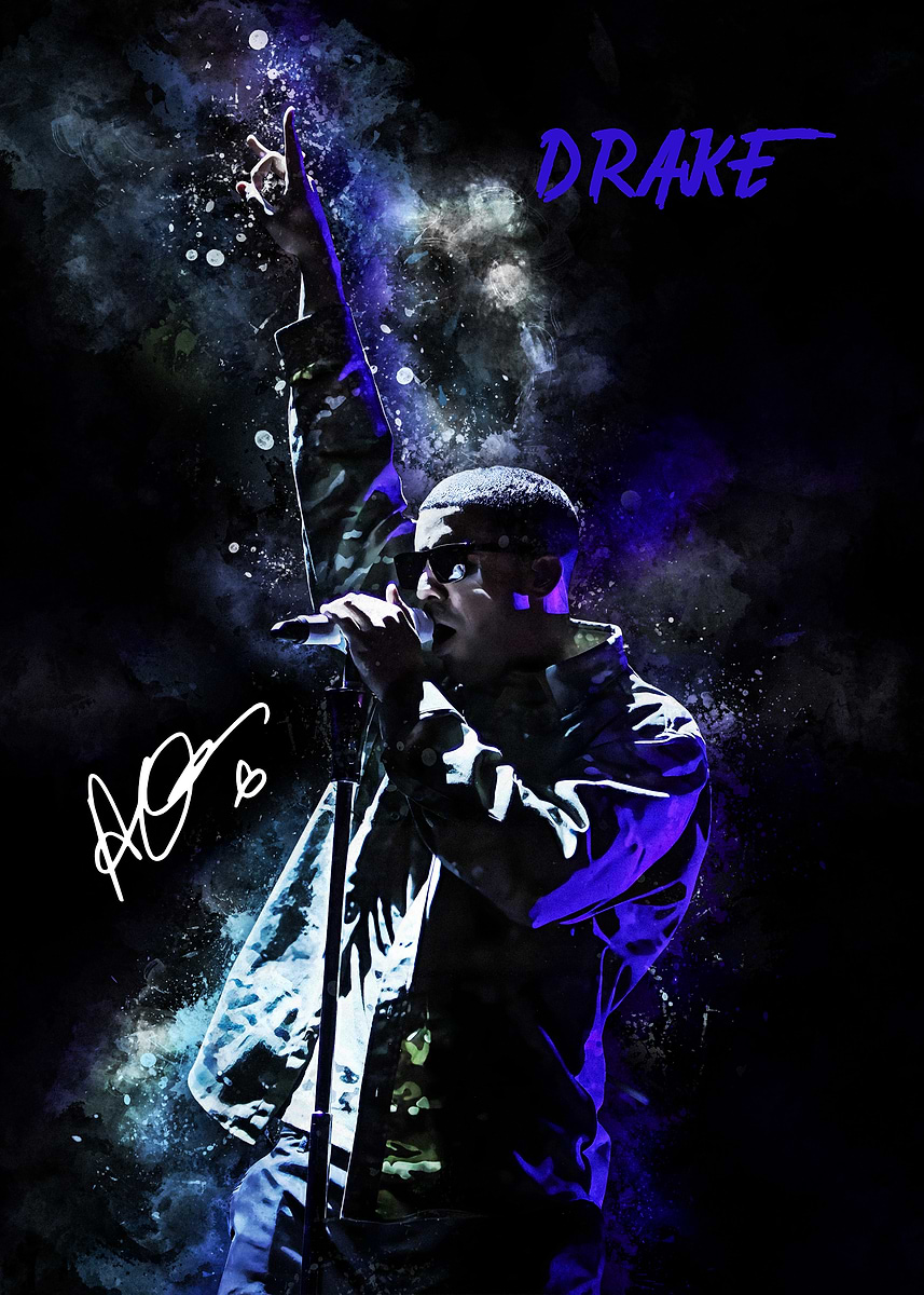 'Drake' Poster, picture, metal print, paint by WhimsiWorks | Displate
