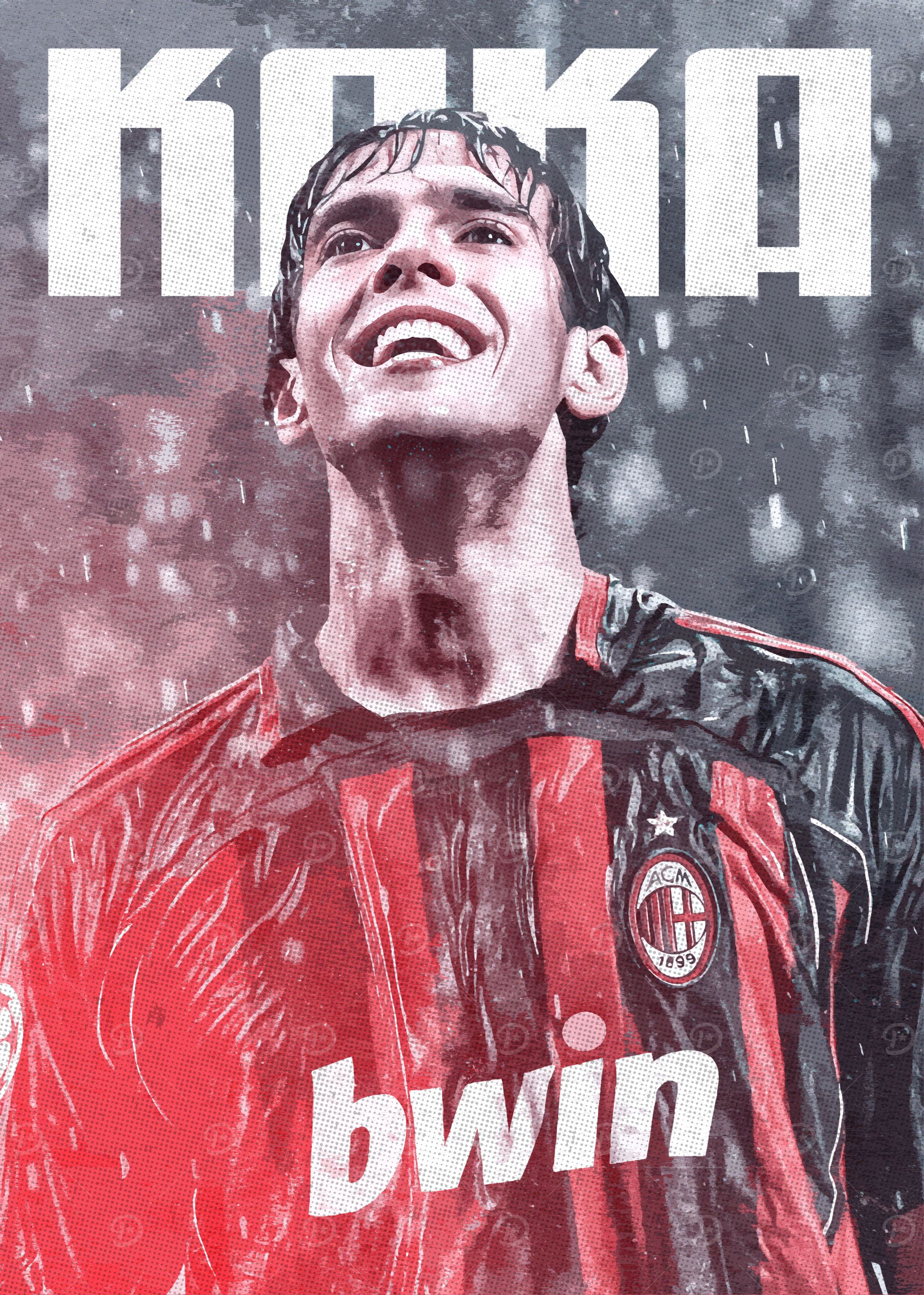 'Kaka AC Milan Portrait' Poster, picture, metal print, paint by Gibran ...