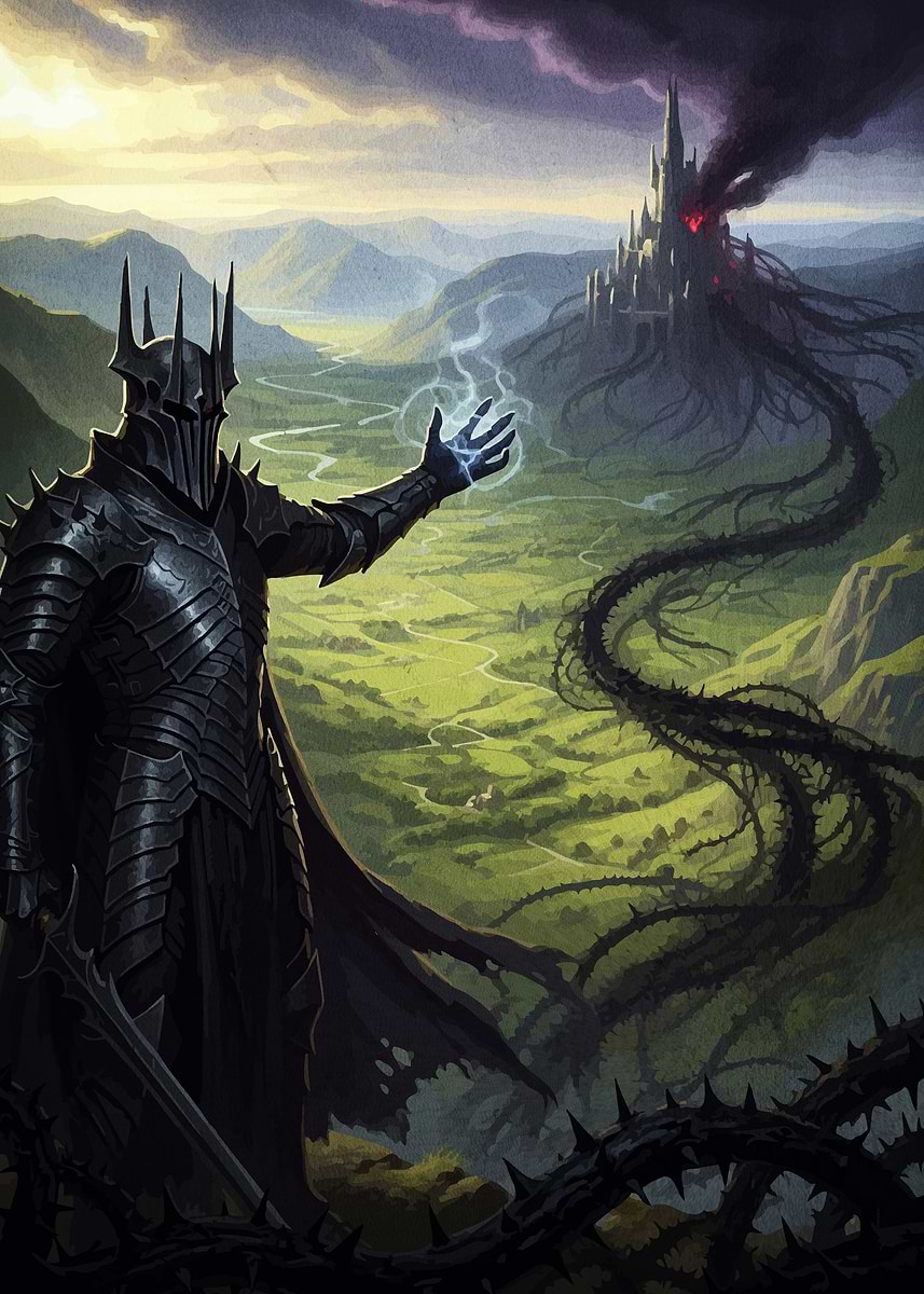 'Dark Lord Tower Landscape' Poster, picture, metal print, paint by ...