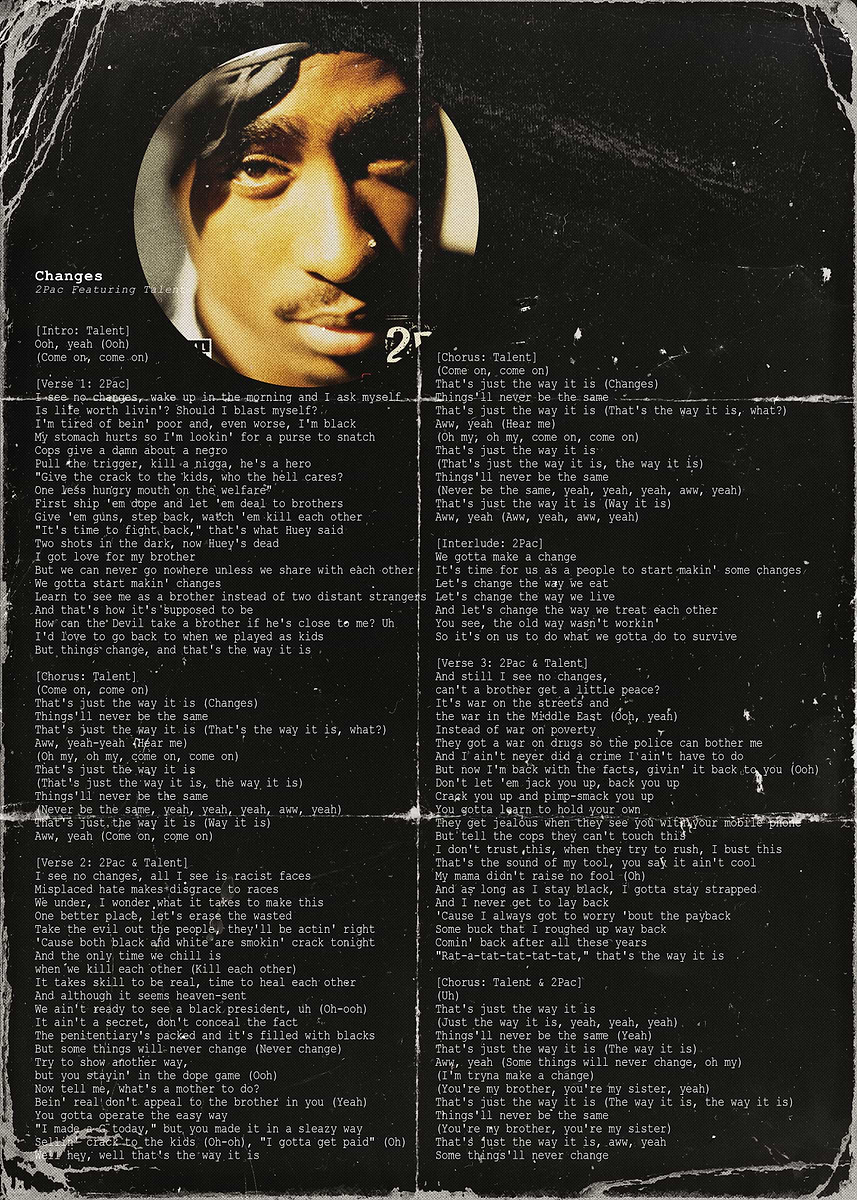 '2Pac' Poster, picture, metal print, paint by Angela Andrea | Displate