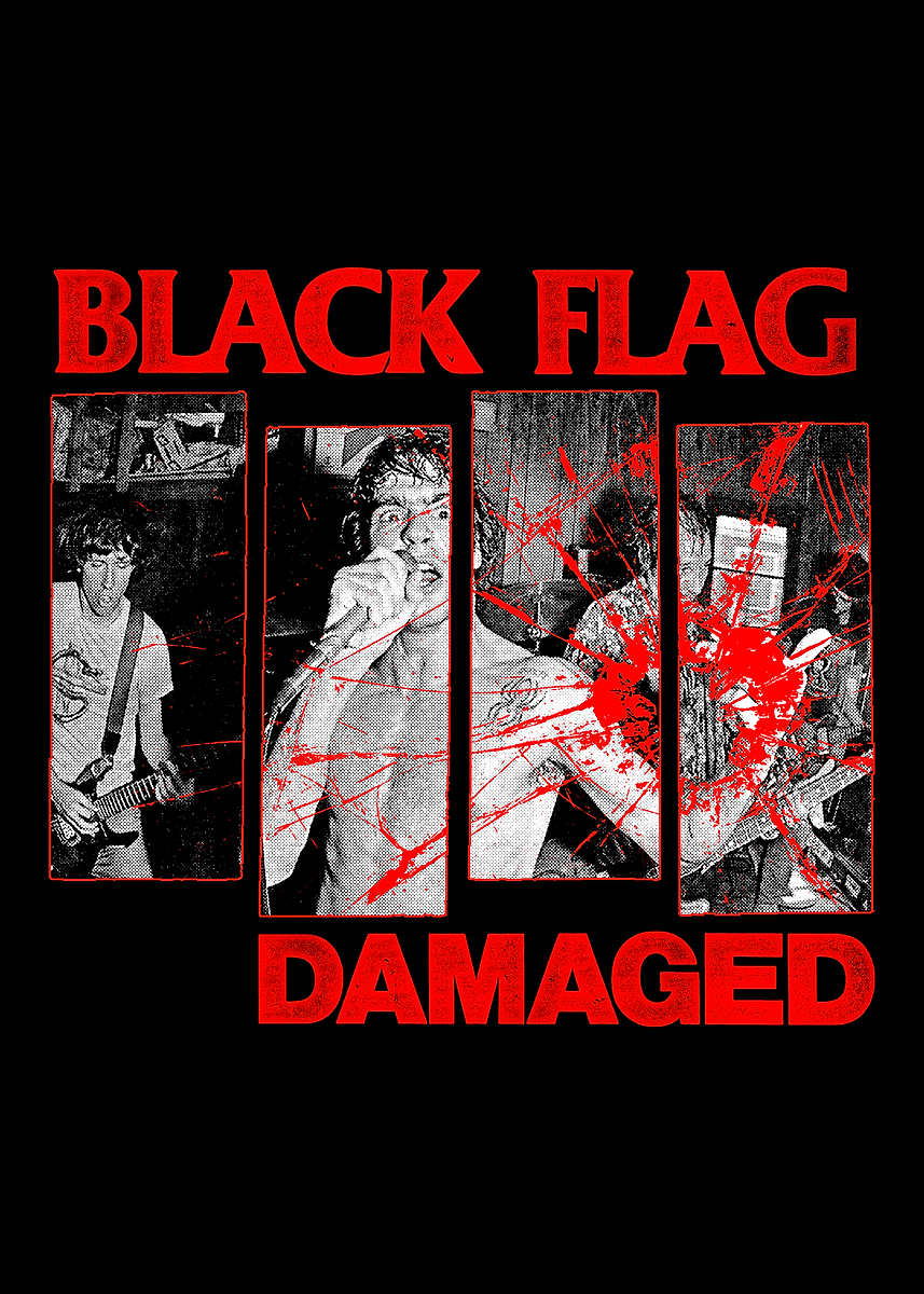 'Black Flag Damaged Album Cover Art' Poster, picture, metal print ...
