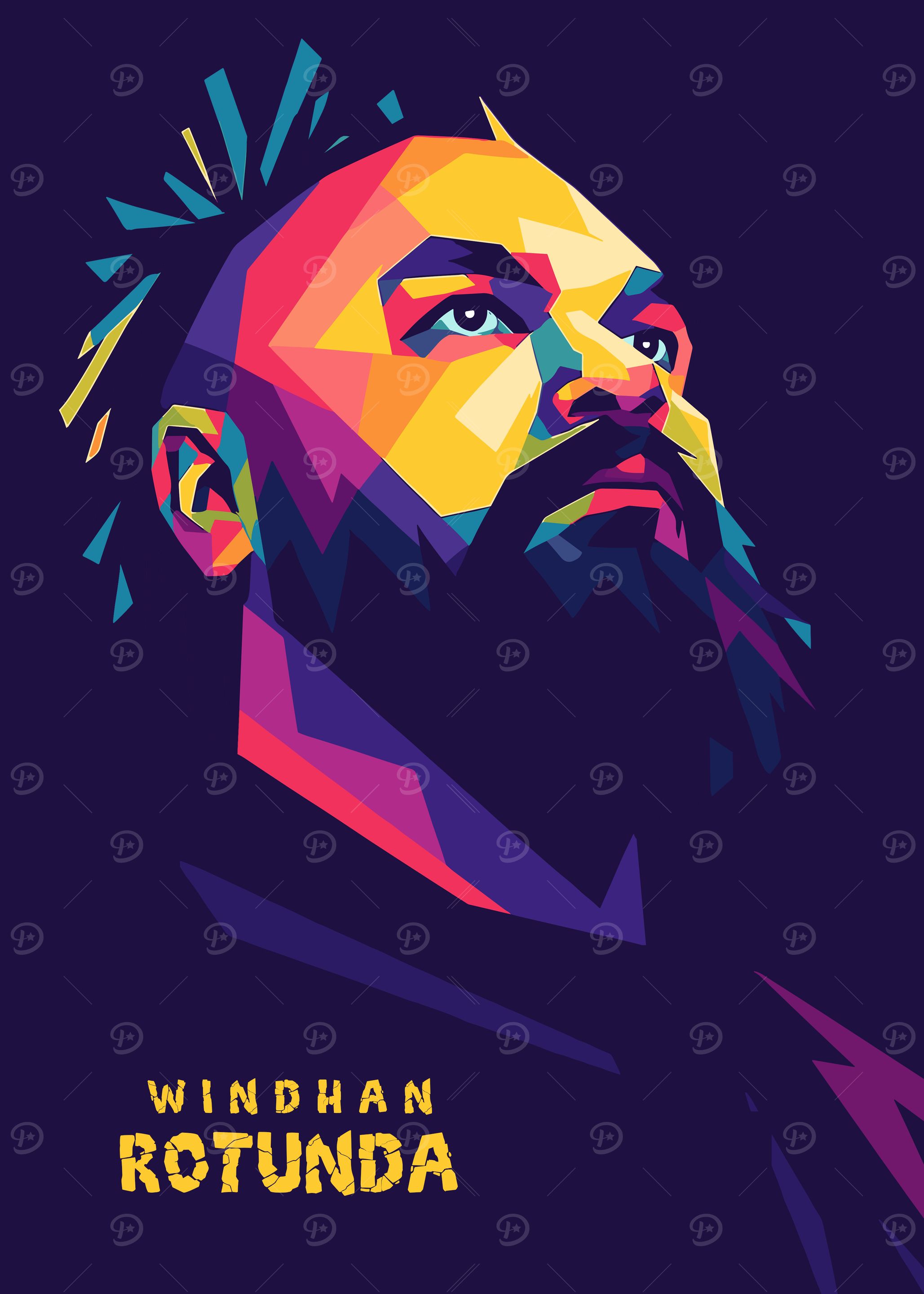 'Windham Rotunda Colorful Portrait' Poster, picture, metal print, paint ...