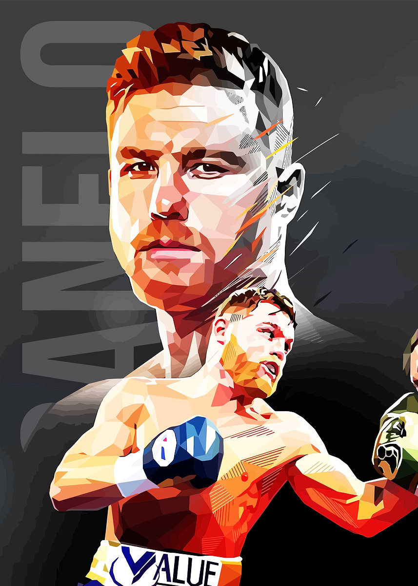 'Canelo Alvarez Boxing Portrait' Poster, picture, metal print, paint by ...