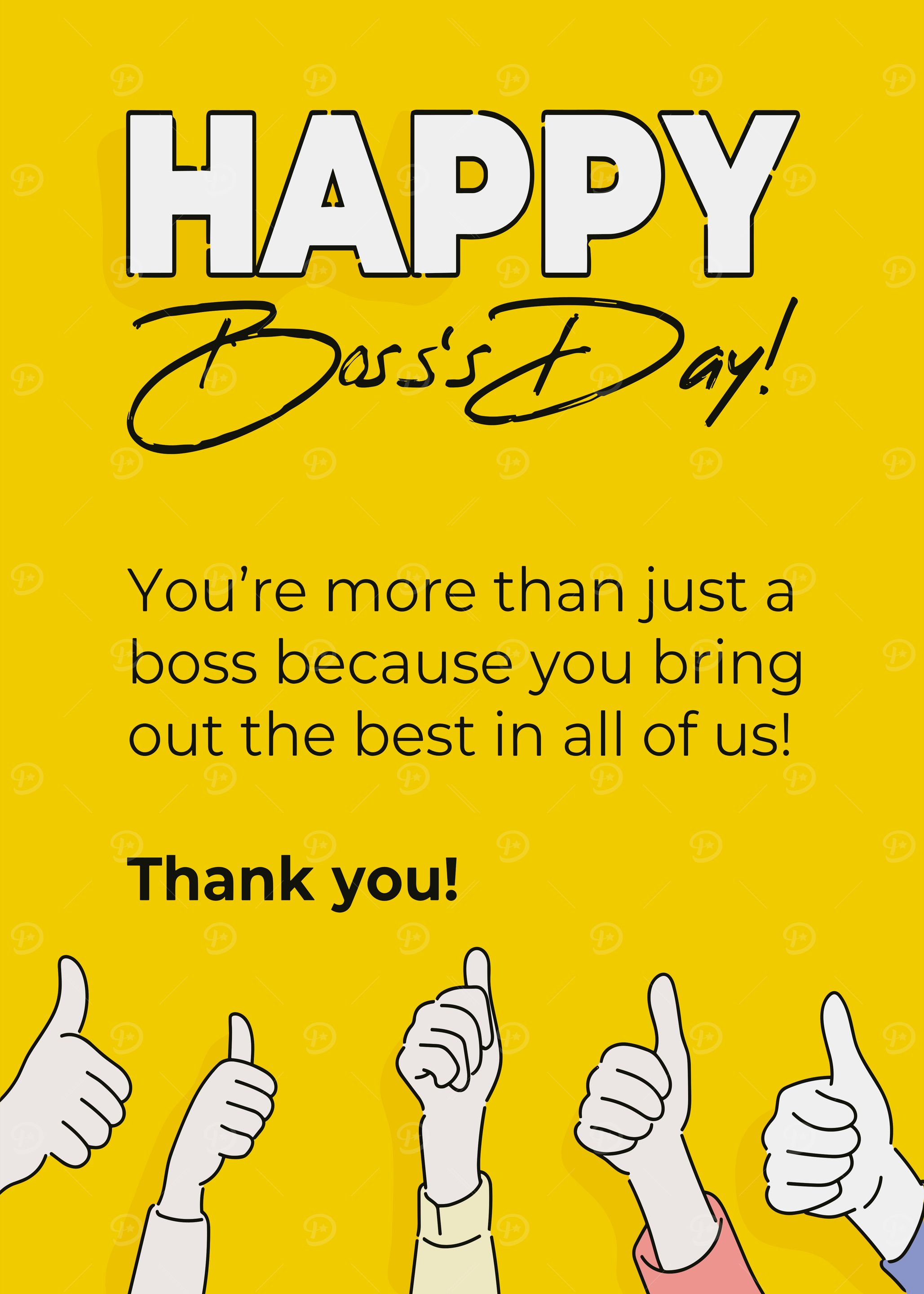 'Happy Boss's Day Appreciation' Poster, picture, metal print, paint by ...