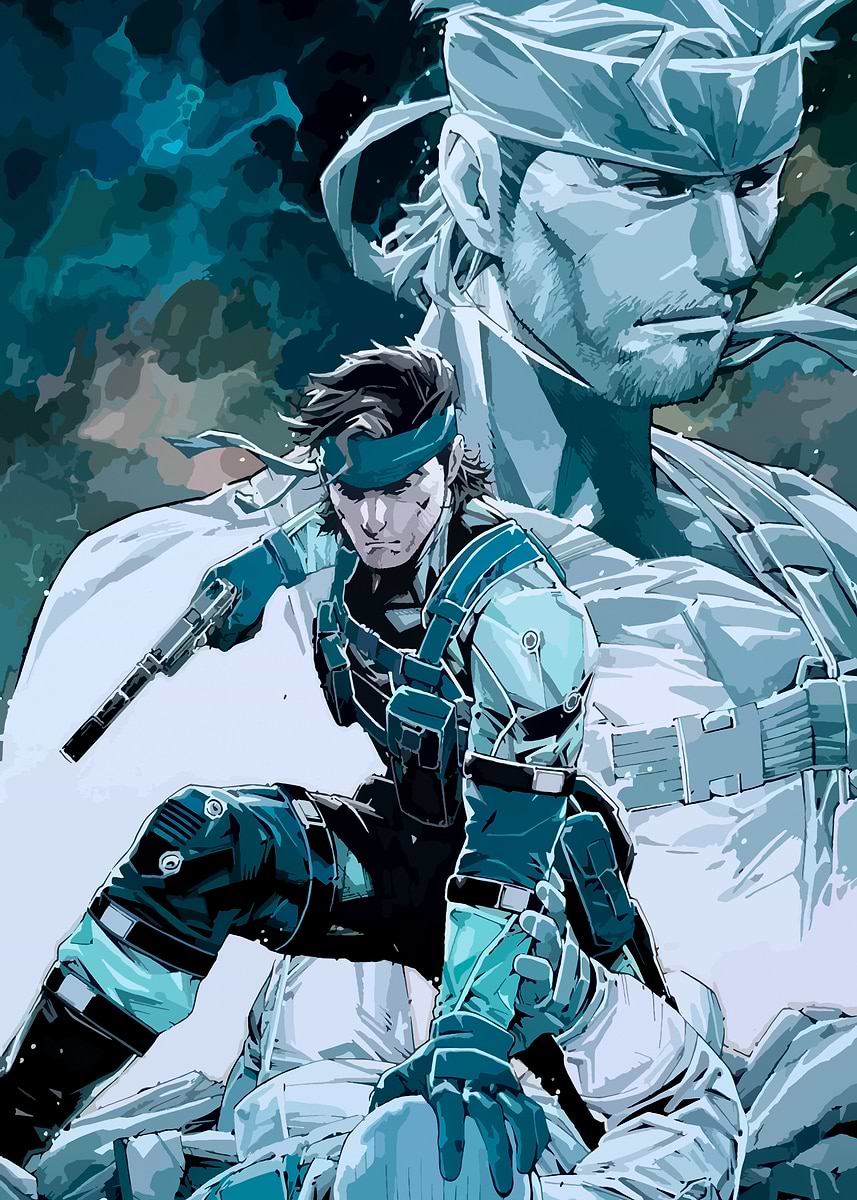'Metal Gear Solid: Solid Snake Illustration' Poster, picture, metal ...