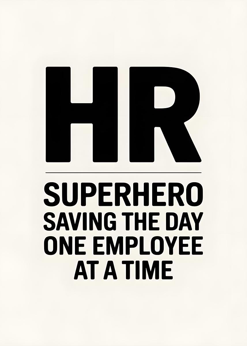 'HR Superhero: Saving the Day' Poster, picture, metal print, paint by ...