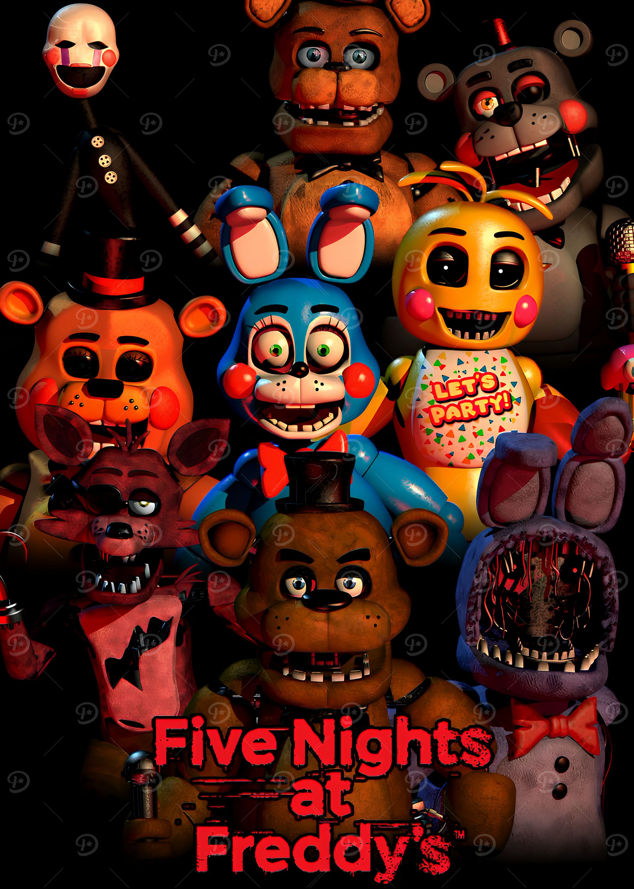 'Five Nights ' Poster, picture, metal print, paint by black moon | Displate
