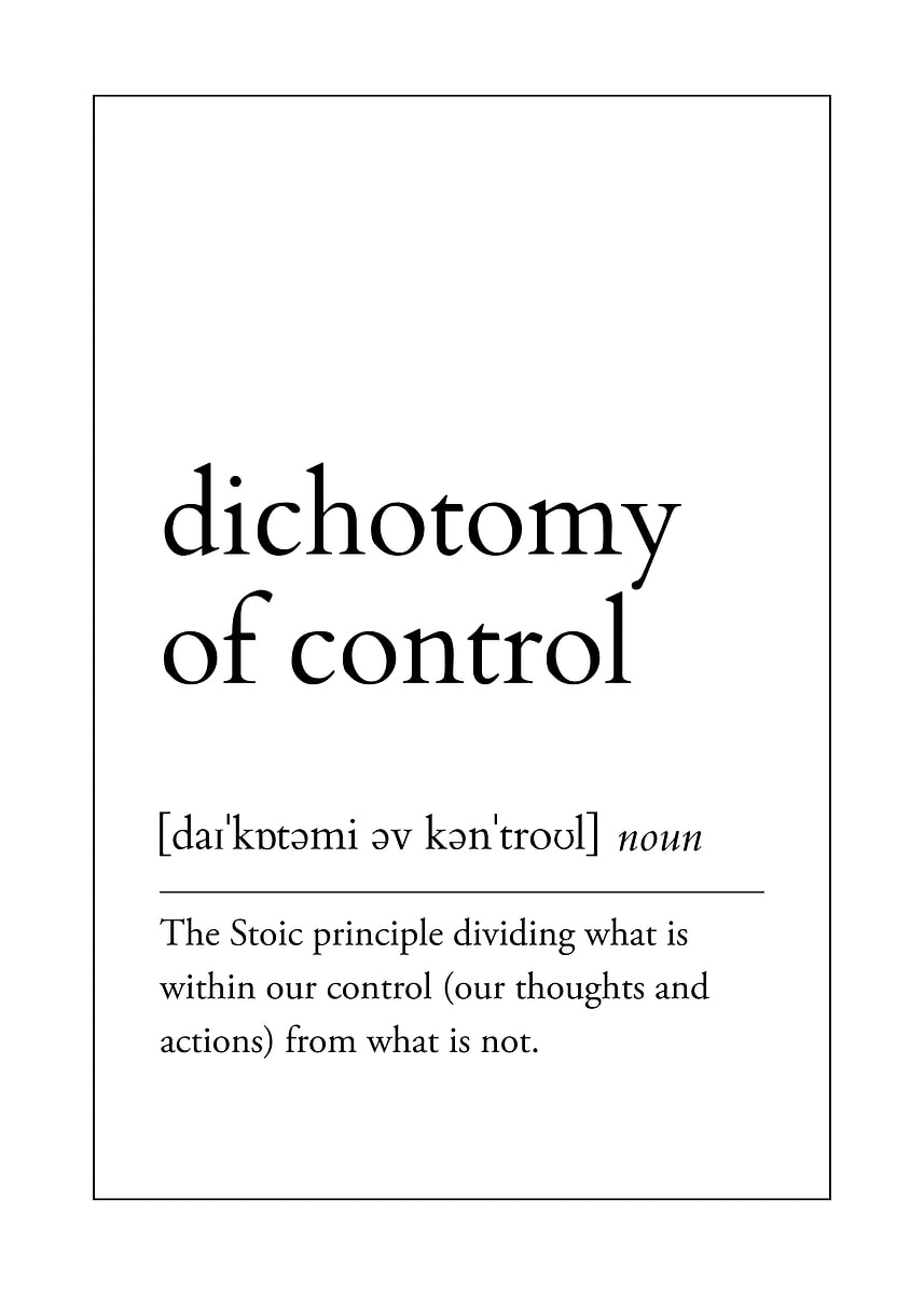 'Dichotomy of Control Definition' Poster, picture, metal print, paint ...