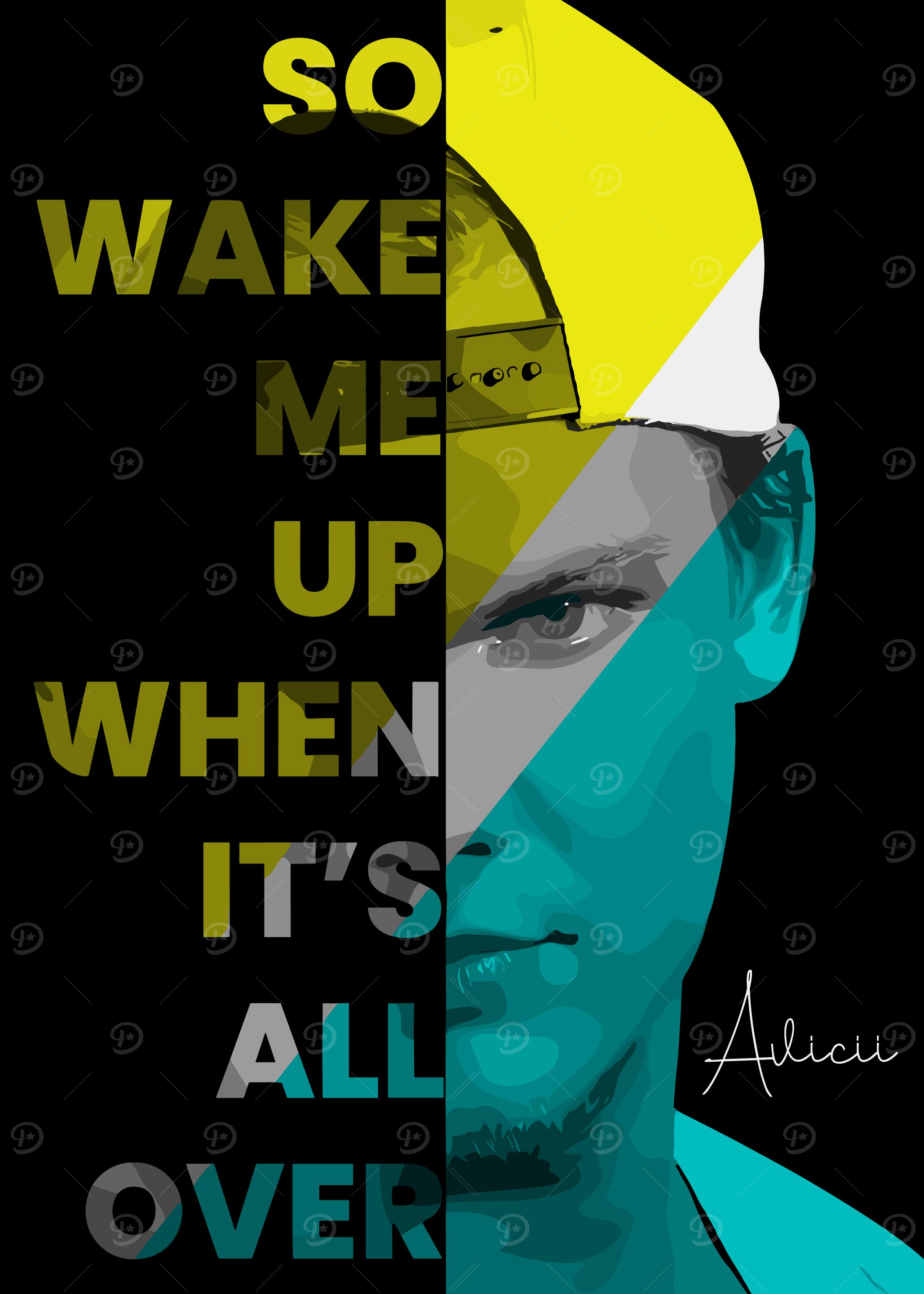 'Avicii - So Wake Me Up' Poster, picture, metal print, paint by ...