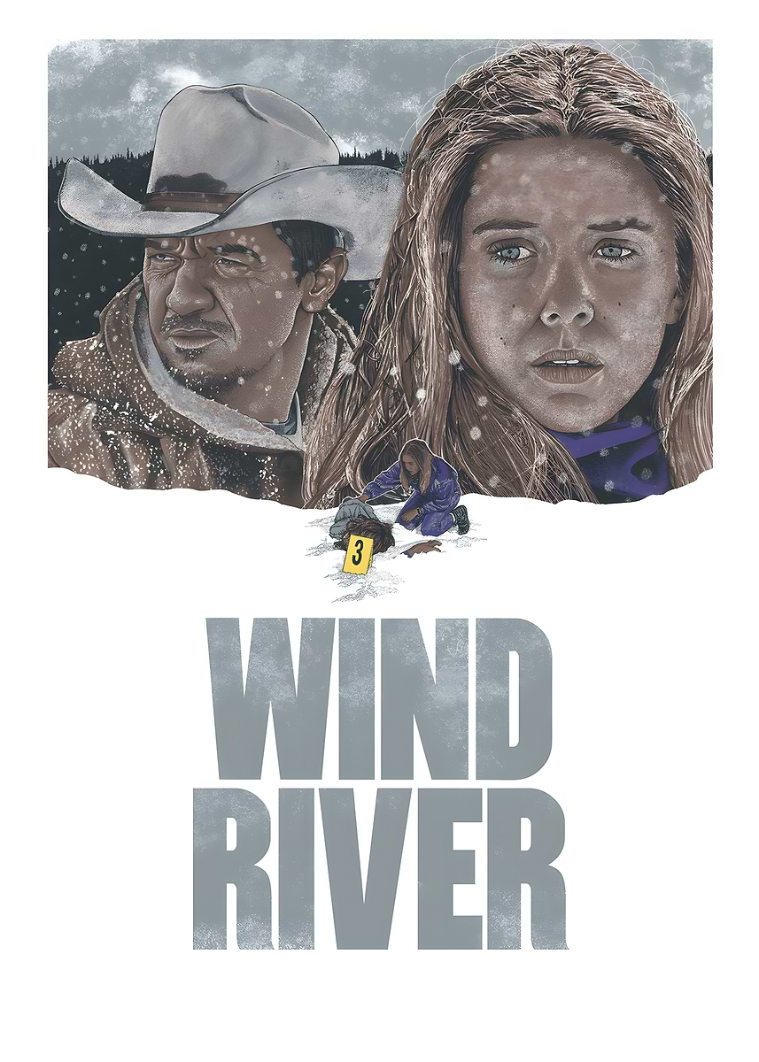 'Wind River movie poster illustration' Poster, picture, metal print ...