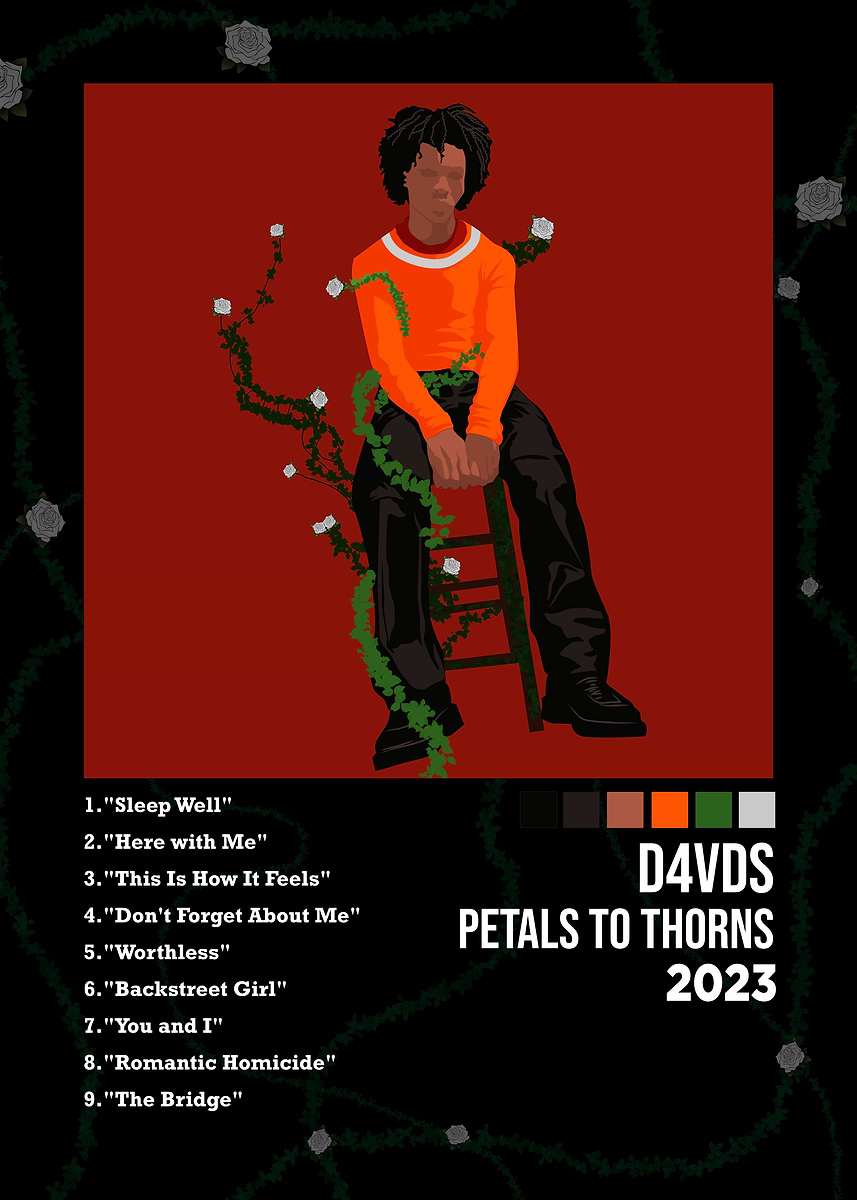 'D4VD's Petals to Thorns Album Cover' Poster, picture, metal print ...